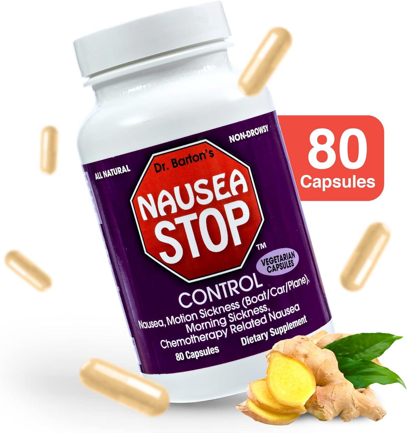 Dr. Barton's NauseaStop - Natural Nausea Supplement for Dizziness ...