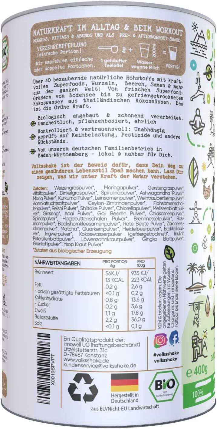 Bio Green Power Smoothie Powder 400g | Over 40 Superfoods | No Fillers ...