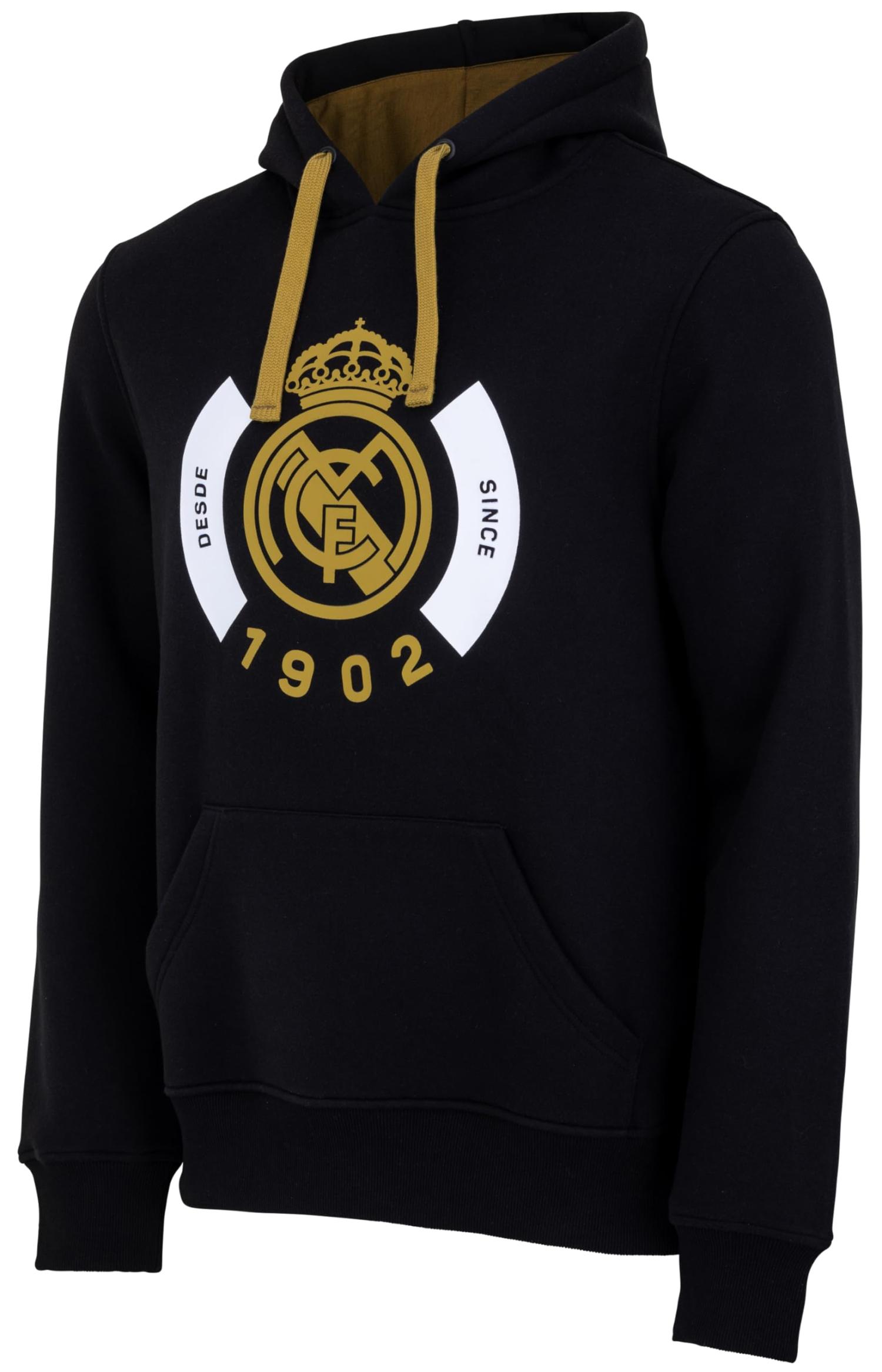 Buy Official Real Madrid Hoodie L Black | International Shipping ...