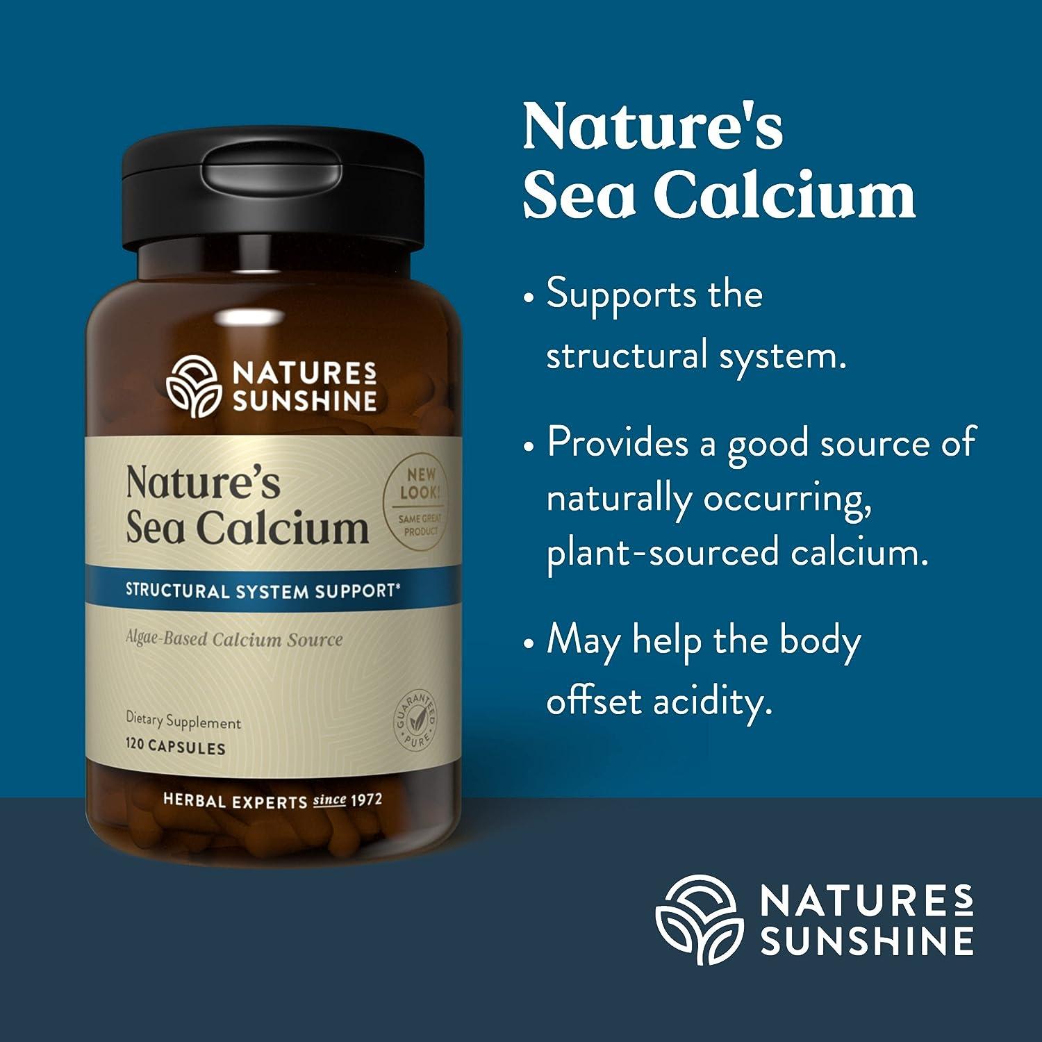 Nature's Sunshine Sea Calcium 120 Capsules | Supports Bone & Teeth ...