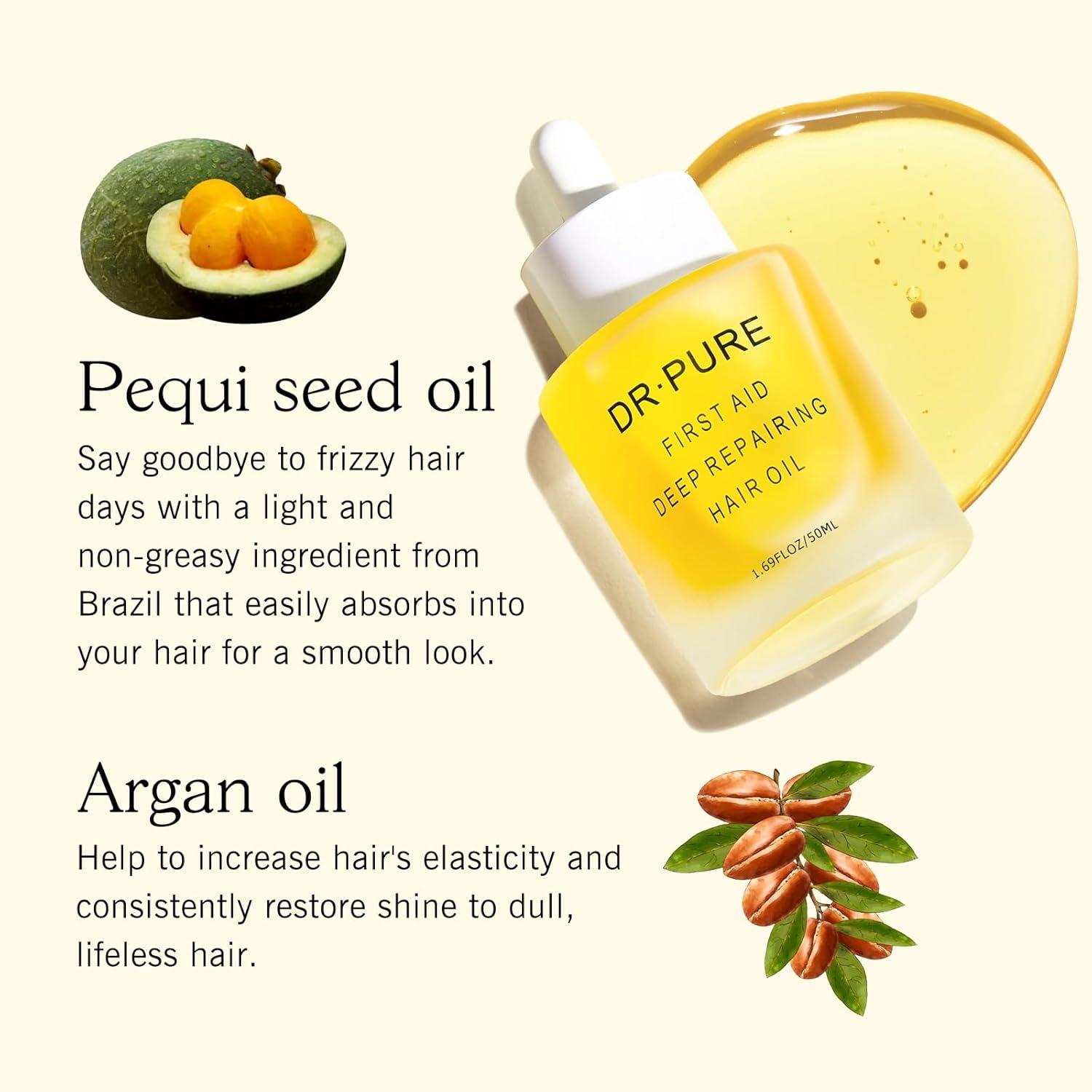 Heat Protectant Hair Oil 50ml | Repair Dry Damaged Hair Nourishing ...