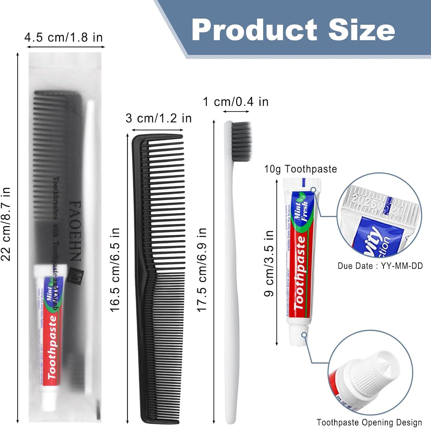 Disposable Toothbrush & Toothpaste Comb Set - Travel-Ready Personal ...