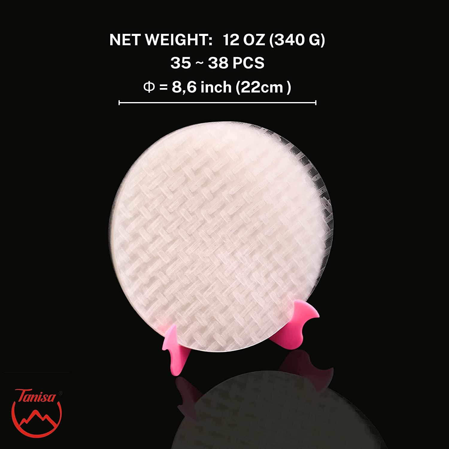 TANISA Rice Paper Wrappers for Spring Rolls - Gluten Free Traditional ...