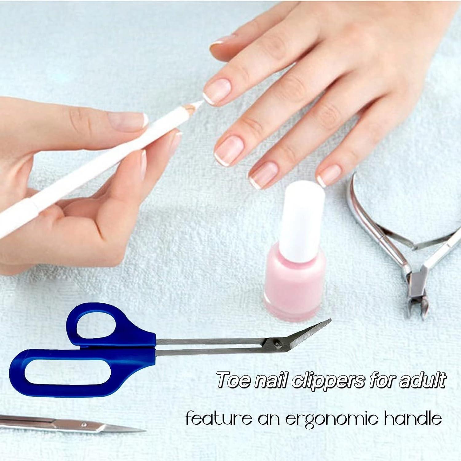 Long Handled Toe Nail Clippers for Seniors - 8 Inch Toenail Scissors ...