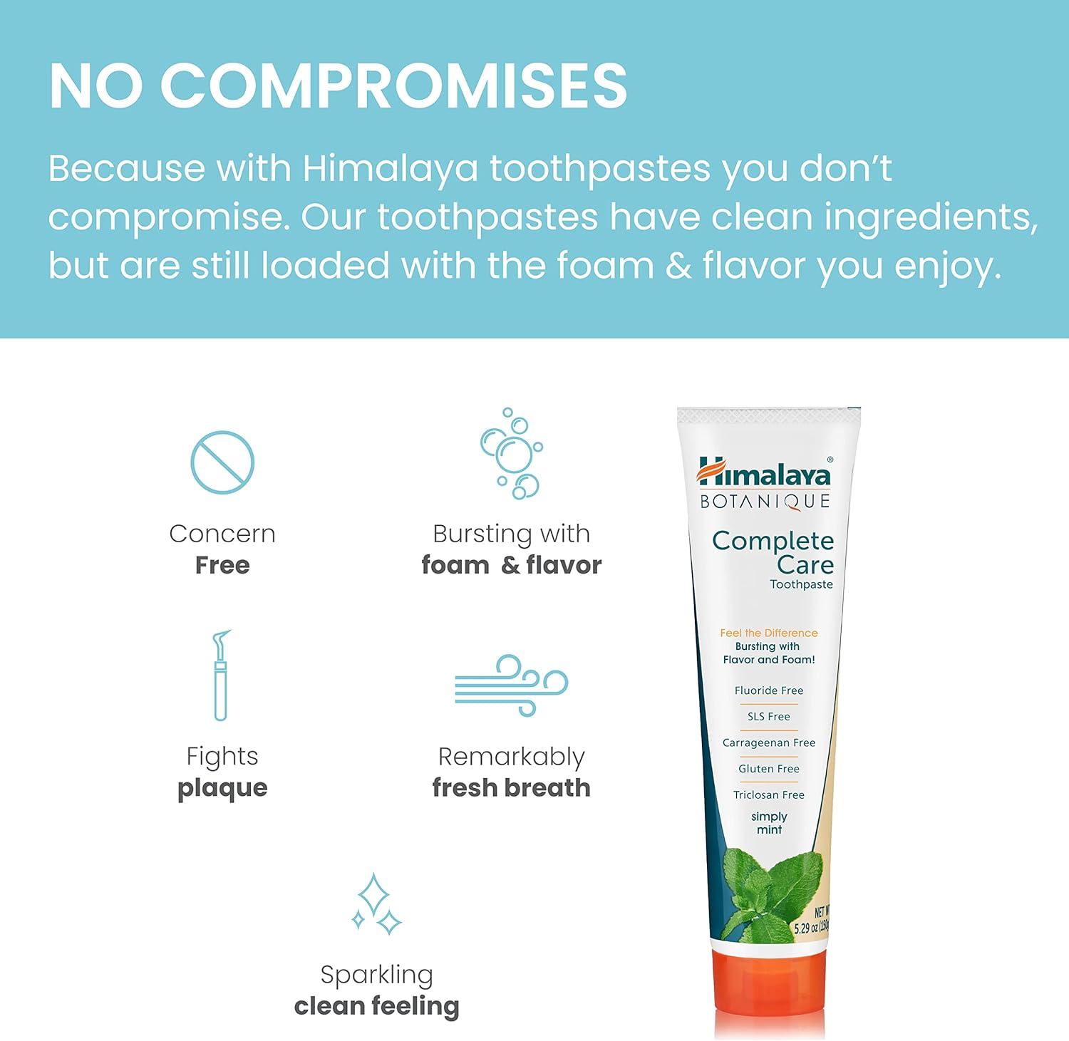 Himalaya Botanique Simply Mint Toothpaste 2 Pack - Fluoride Free ...