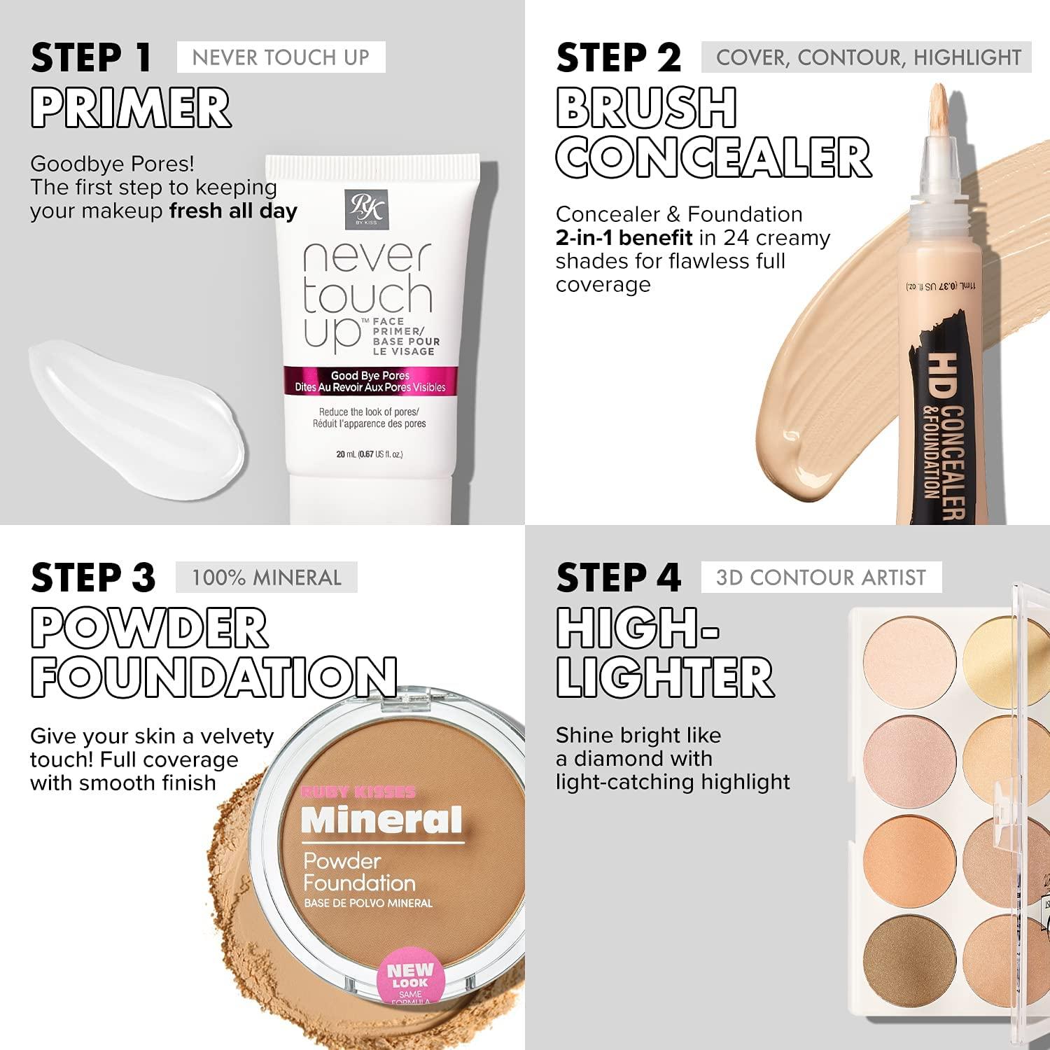 Ruby Kisses 3D Contour Artist Powder Palette - Light Medium | Sculpt ...