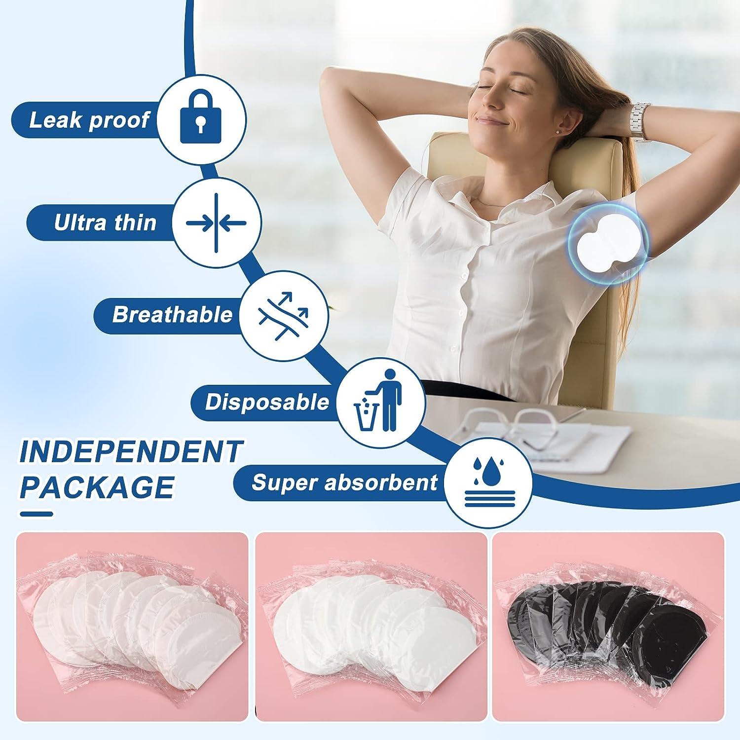 Bonuci 180 Pcs Underarm Sweat Pads - Unflavored Disposable Armpit ...