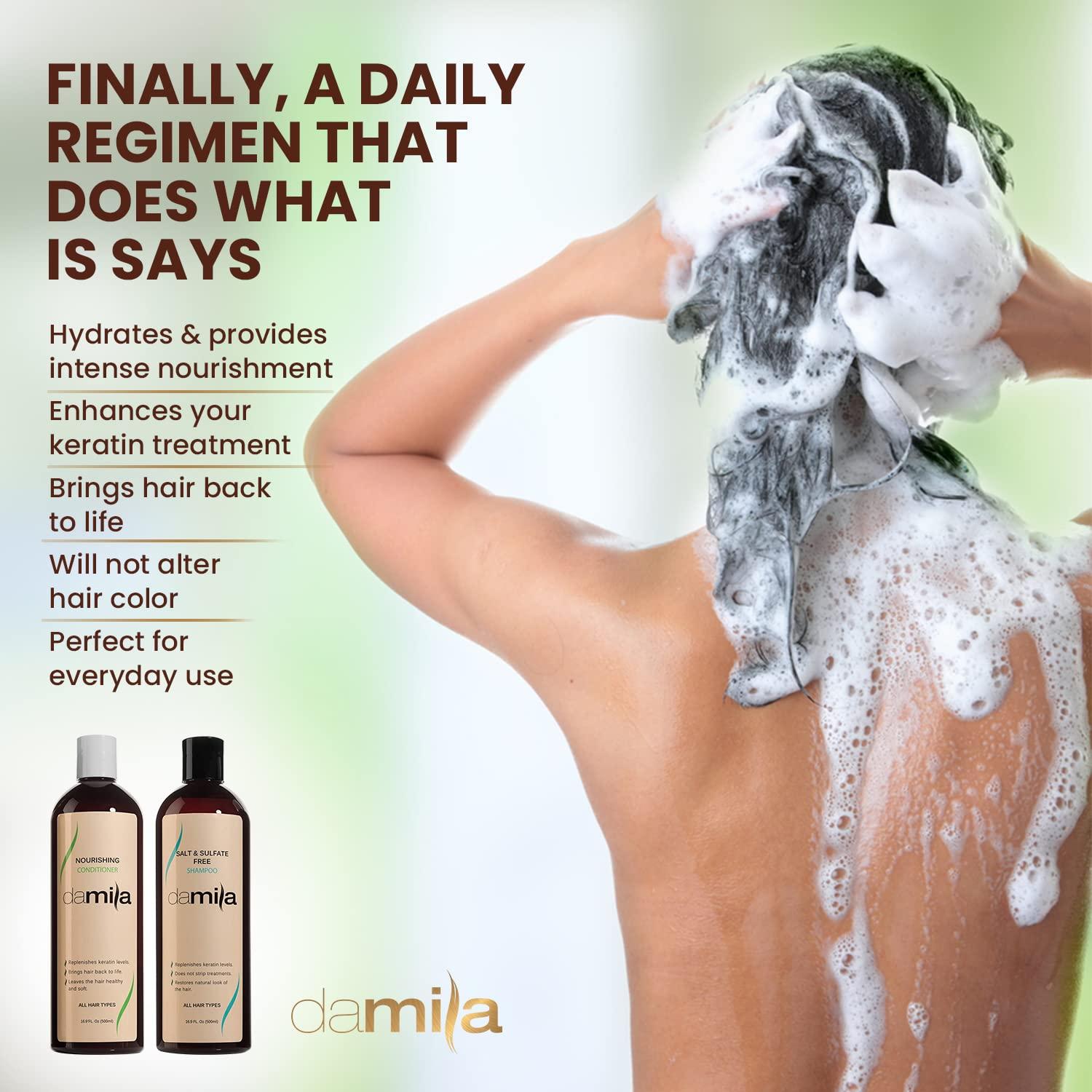 Damila Salt & Sulfate Free Shampoo & Conditioner Value Pack - For ...