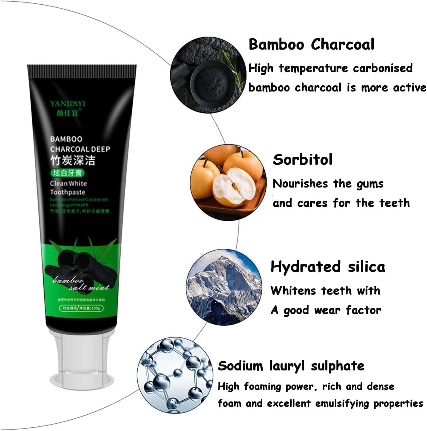 Bamboo Charcoal Deep Clean Toothpaste 100g | Activated Carbon Teeth ...