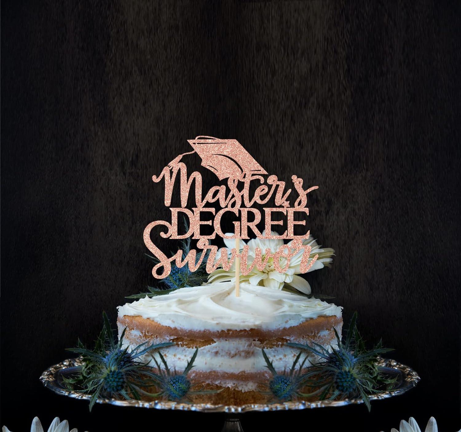Masters Graduation Decorations 2023 Master's Degree Survivor Cake ...