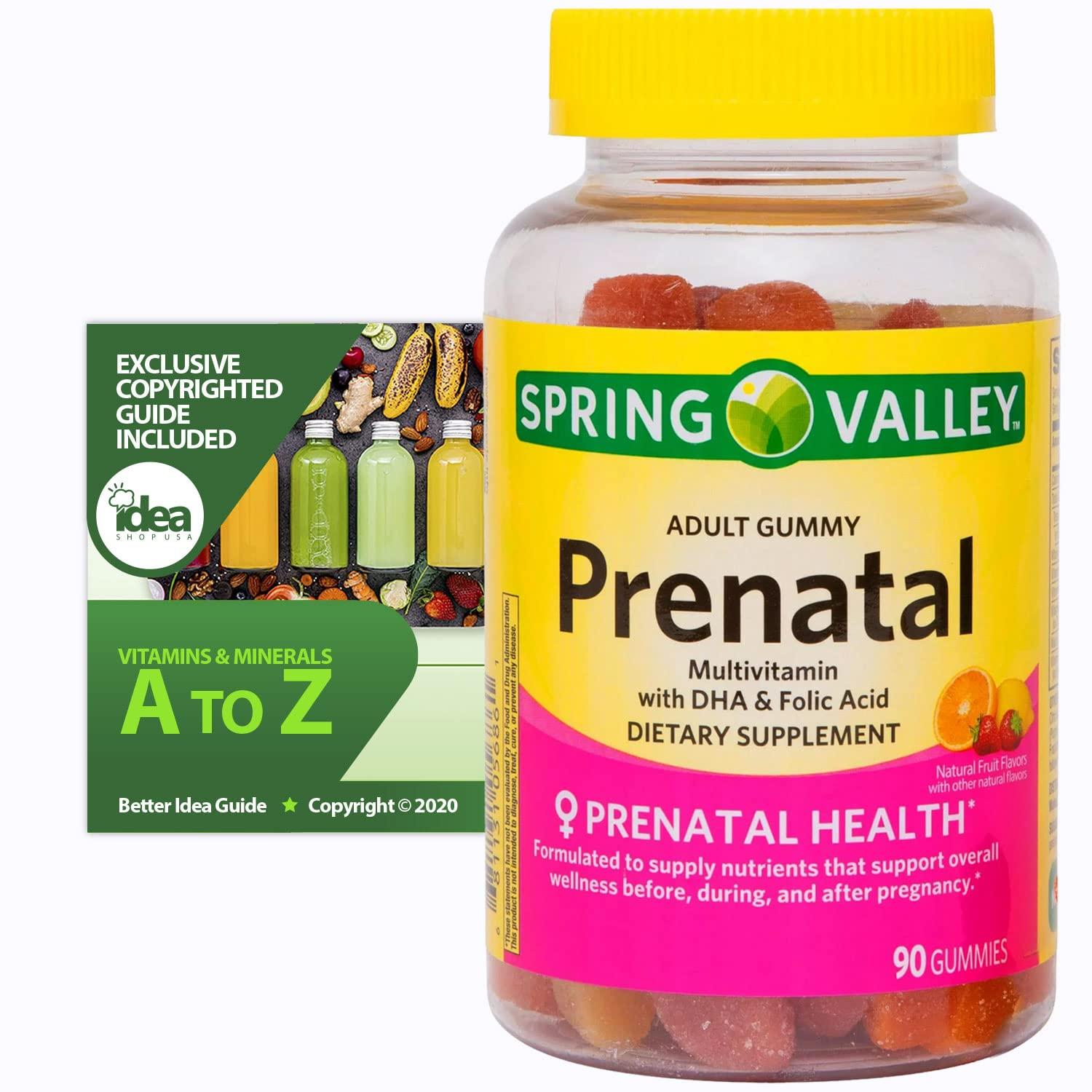 Spring Valley Prenatal Multivitamin Gummies 90 Ct Bundle - Exclusive A ...