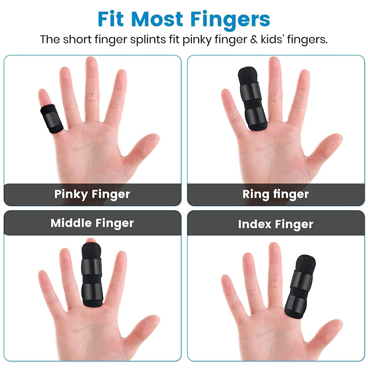 Finger Splint Set of 2 - Trigger Finger Brace for Pain Relief & Sport ...