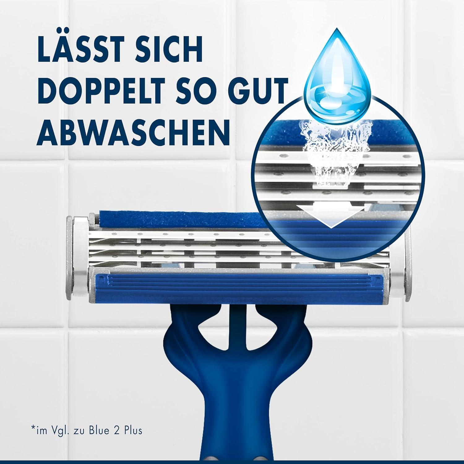 Gillette Blue3 Smooth Disposable Razors for Men - 6 Triple Blade Razors ...