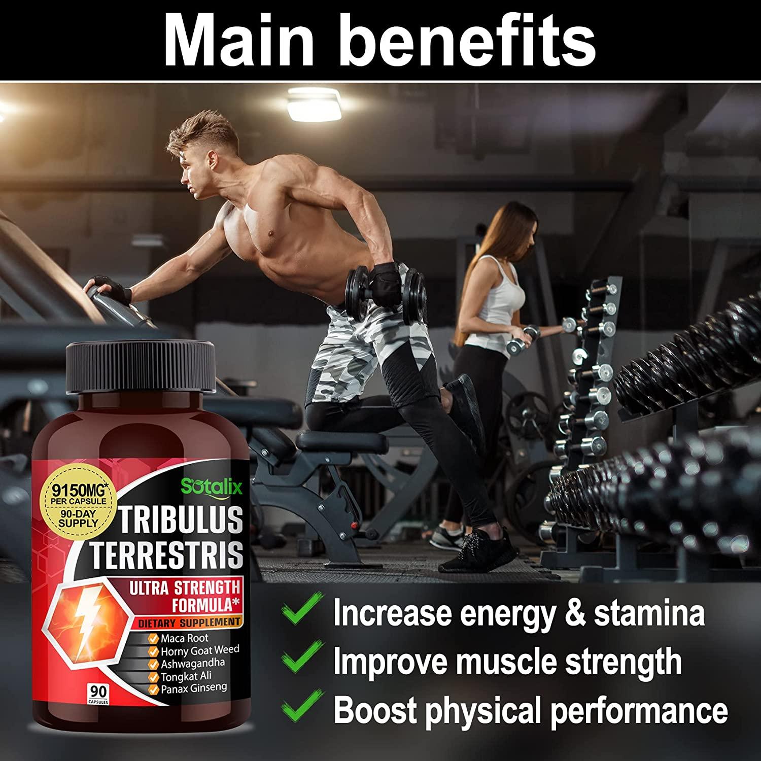 Premium Tribulus Terrestris Extract - 95% Saponin - 9150mg Ultra ...