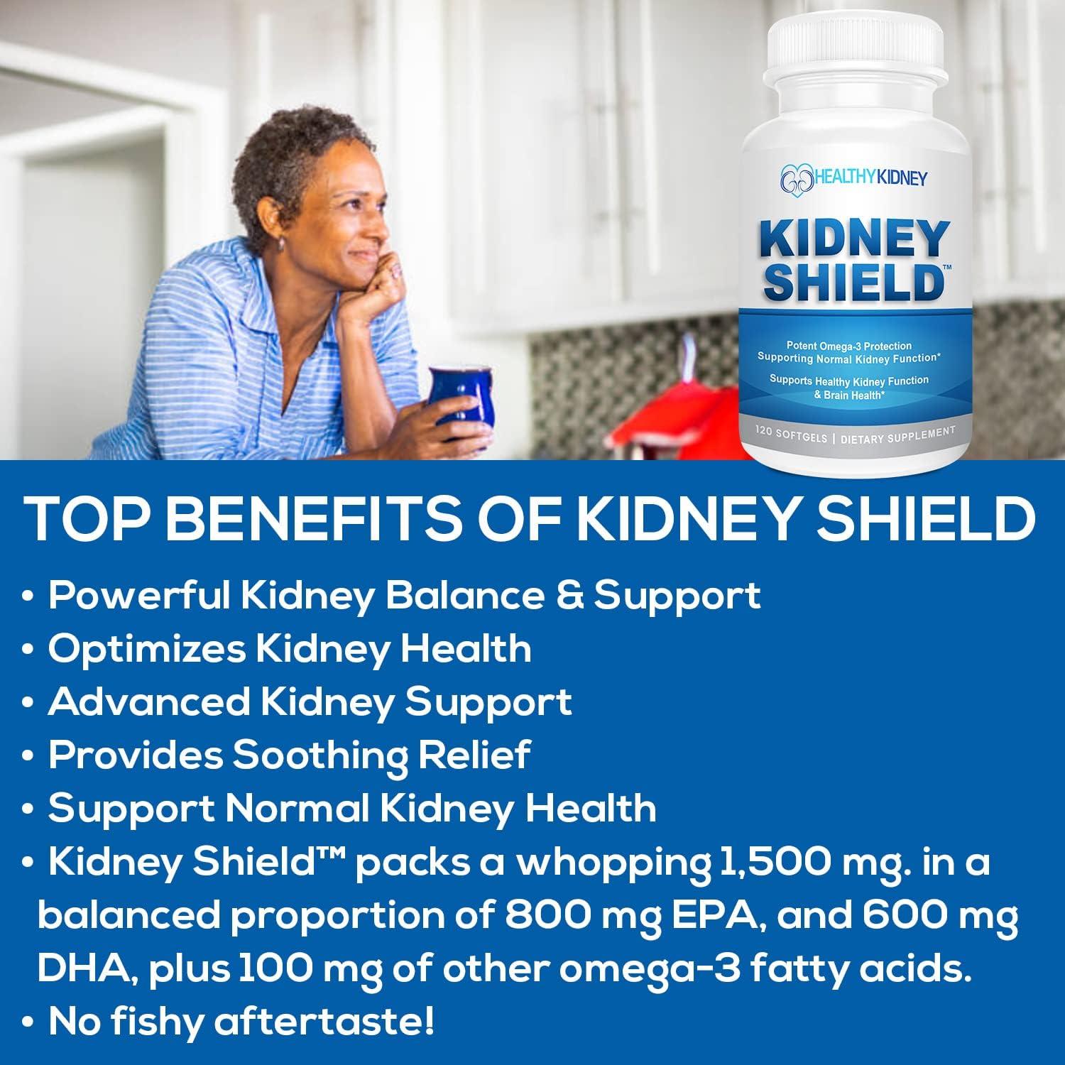 Kidney Shield 120 Caps - Kidney Support Supplement for Cleanse & Health ...