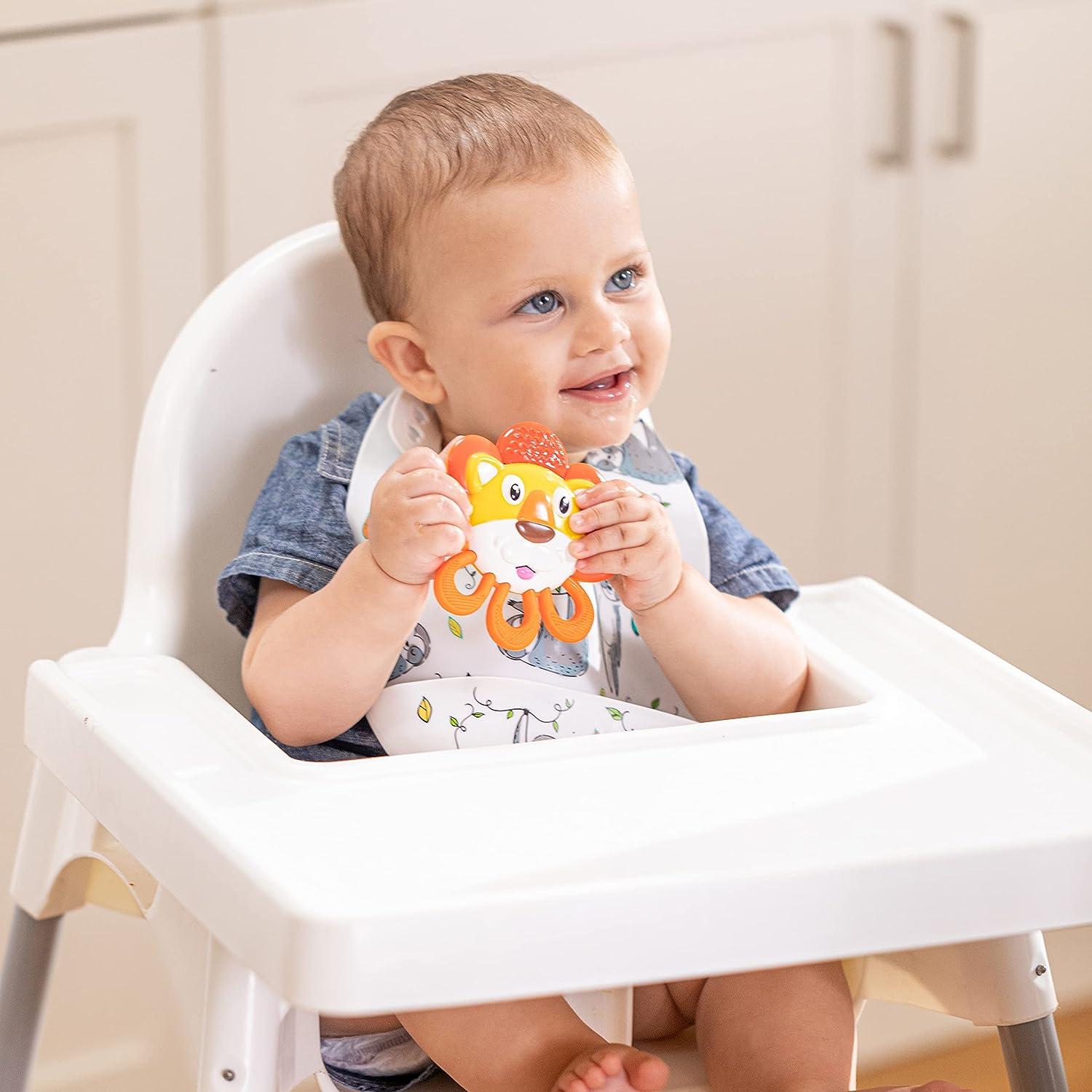Nuby Vibe-Eez Lion Teether | Soothing Teething Toy for Babies | Buy Now ...