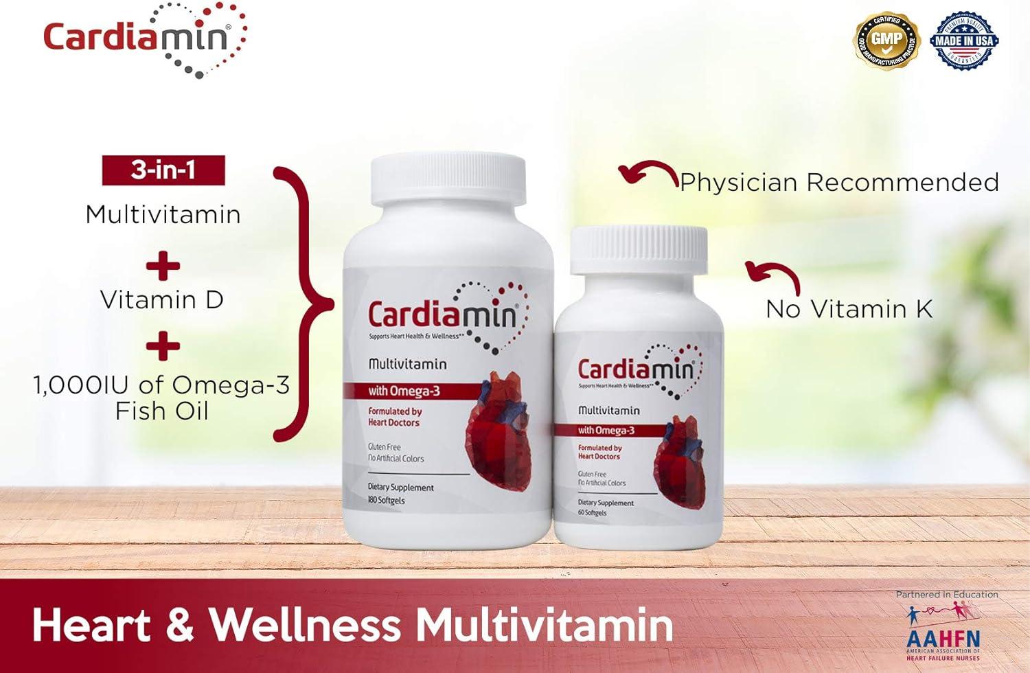 Cardiamin Heart Health and General Wellness Multivitamins 90-Day Supply
