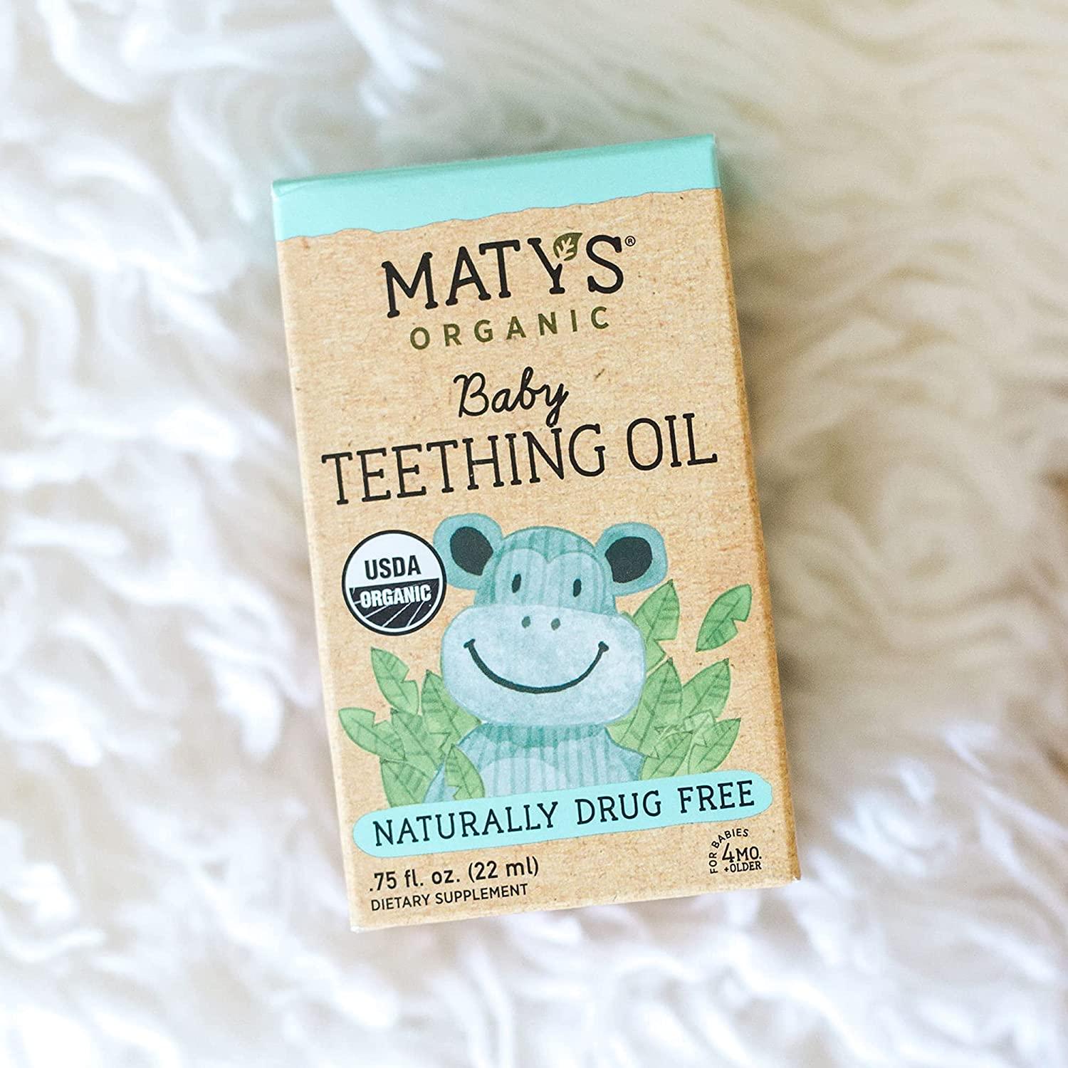 Matyâ€™s Organic Baby Teething Oil - Natural Clove & Lavender Relief ...