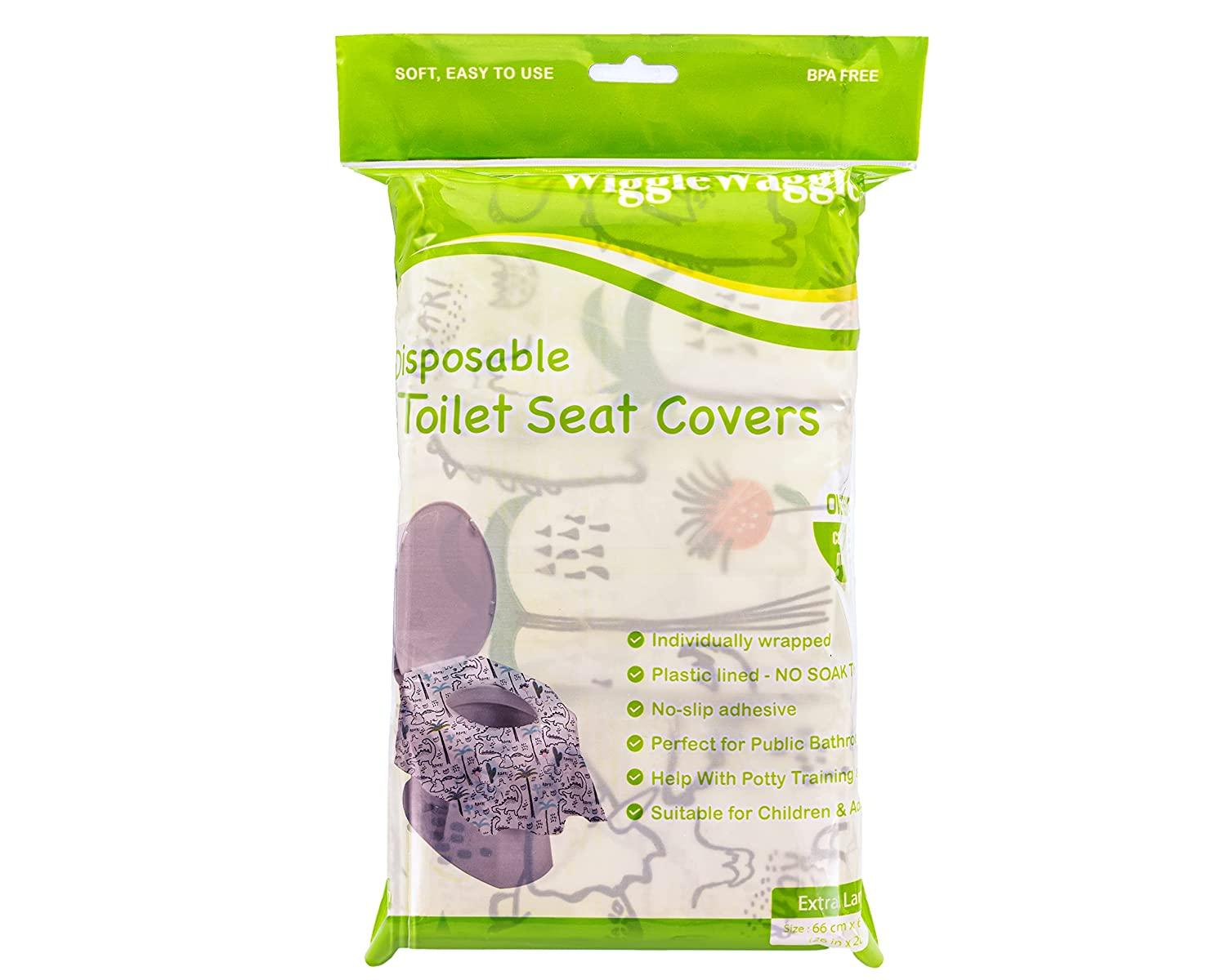 20 Pack Extra Large Disposable Toilet Seat Covers - Waterproof, Shield ...