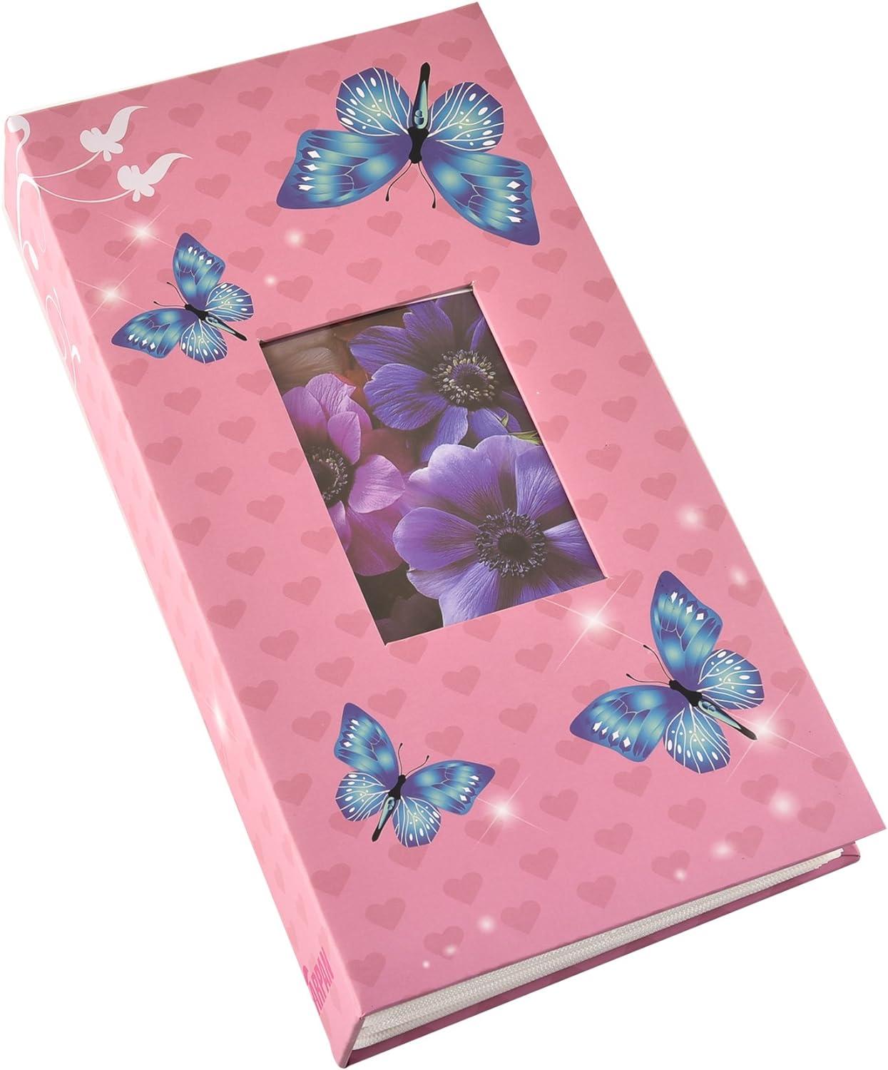 ARPAN 6x4 Designer Photo Album | 300 Pockets | Pink-Butterfly Design ...