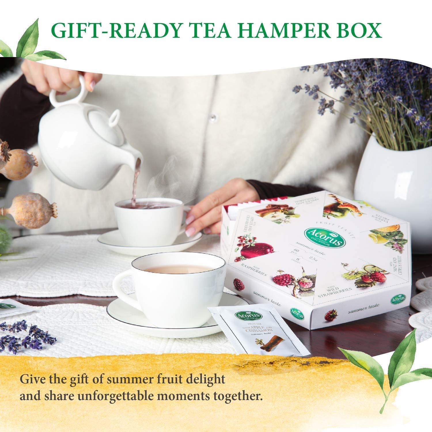 Acorus Summer Taste Tea Set | Natural Fruit Tea Gift Set | 6 Flavors ...