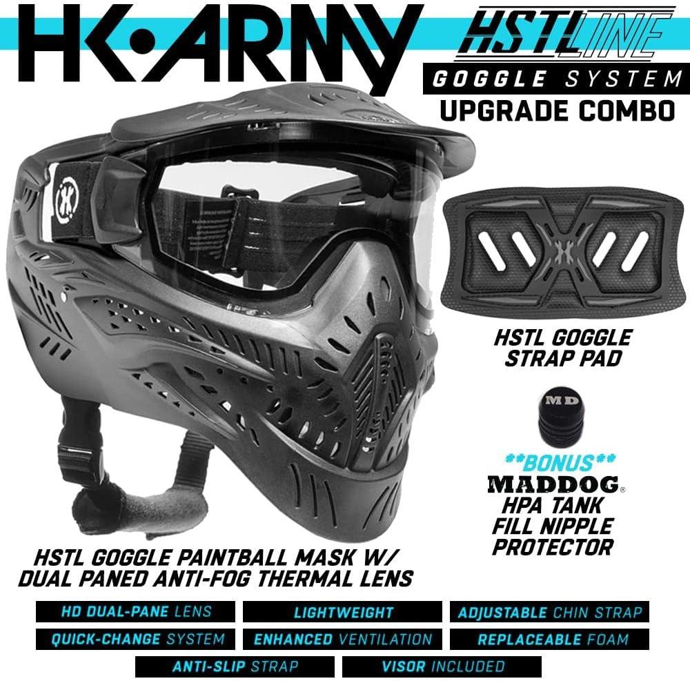 HK Army HSTL Goggle Thermal Mask Combo with Upgrade Strap Pad + HPA ...