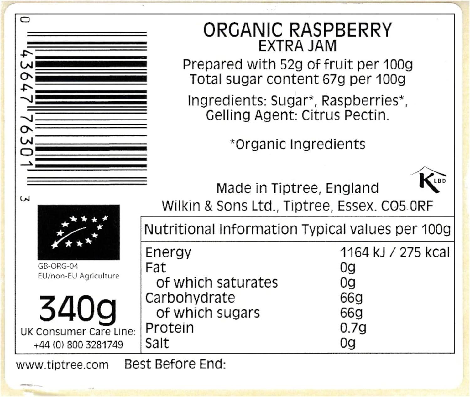 Tiptree Organic Raspberry Conserve 6x340g | Buy Now with Express ...