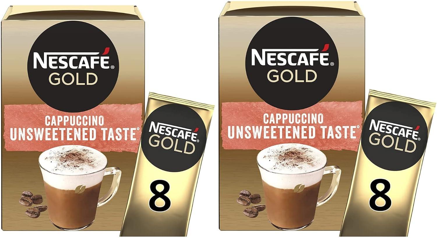 Nescafe Gold Cappuccino Unsweetened Taste Bundle With Reusable Coffee ...