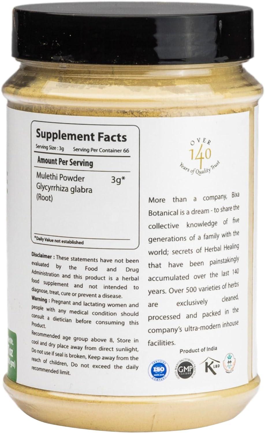 Mulethi Licorice Root Powder 7 Oz - Herbal Supplement for Hyperacidity ...