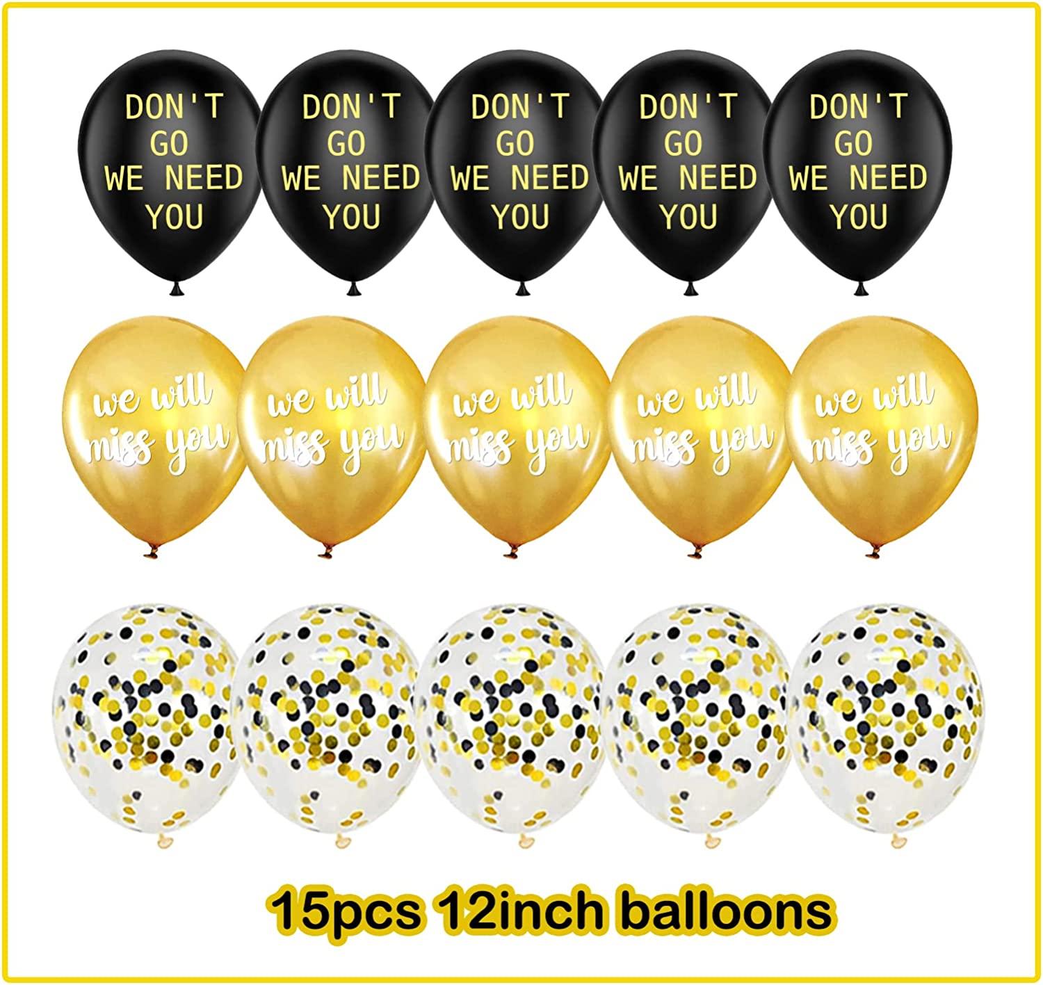 Farewell Party Supplies Kit - We Will Miss You Decorations, Going Away Banner - Perfect for ...