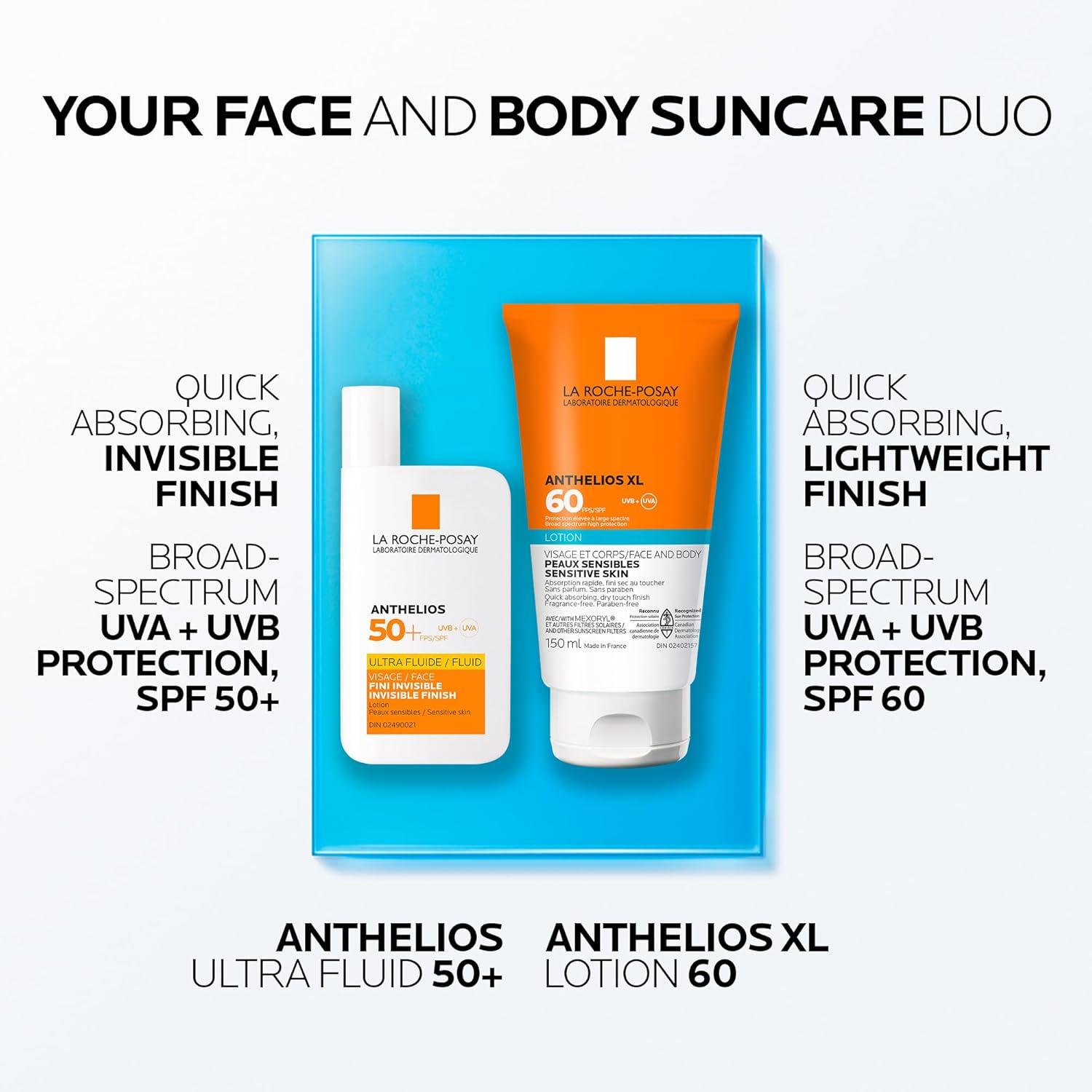 La Roche-Posay Anthelios Face Sunscreen & BUNDLE Broad Spectrum UVA-UVB ...