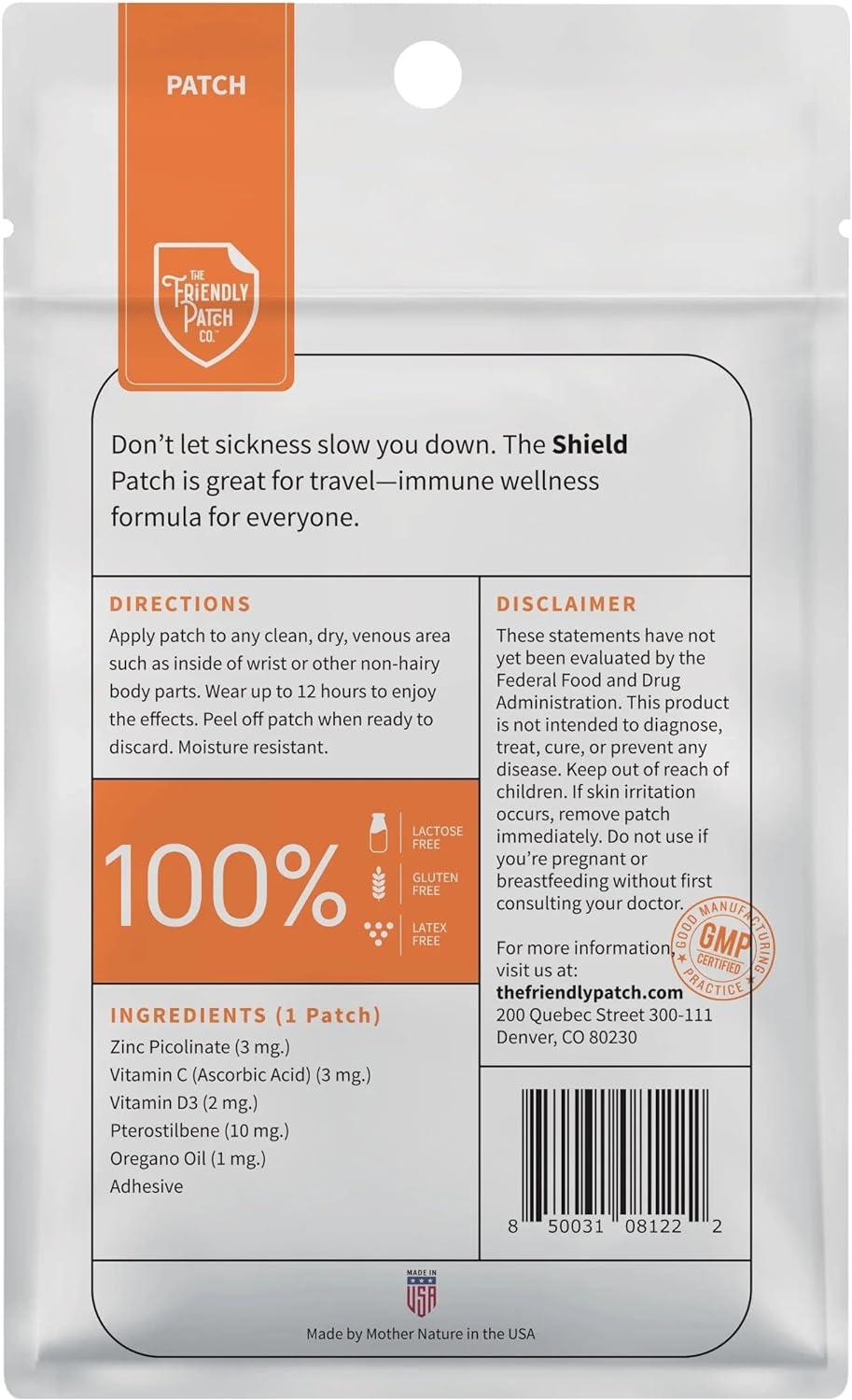 Friendly Patch Shield Patch - Vitamin D3, C & Zinc - Travel Pack | Buy Now with Express ...