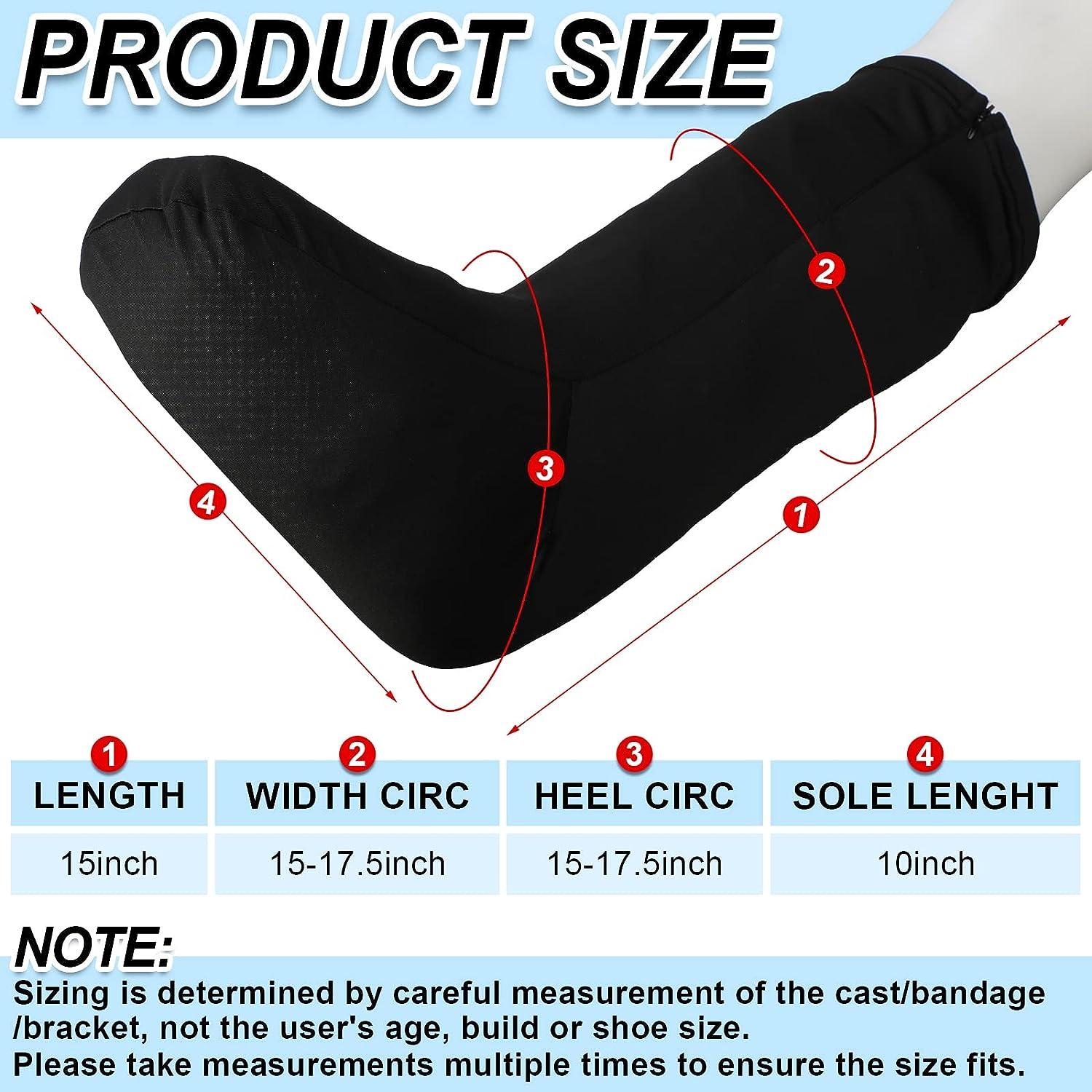 2 Pcs Medium Short Leg Cast Cover - Black Sleeve for Below The Knee ...