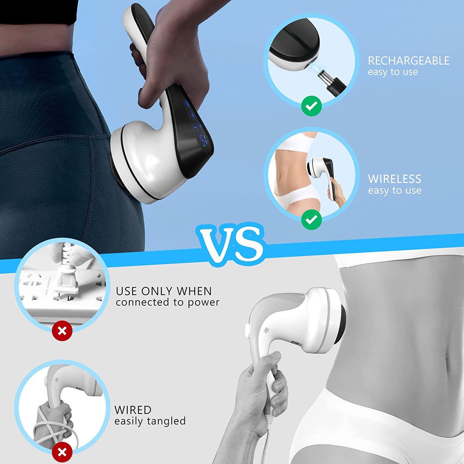 Wireless Body Sculpting Cellulite Massager | Handheld Deep Tissue ...