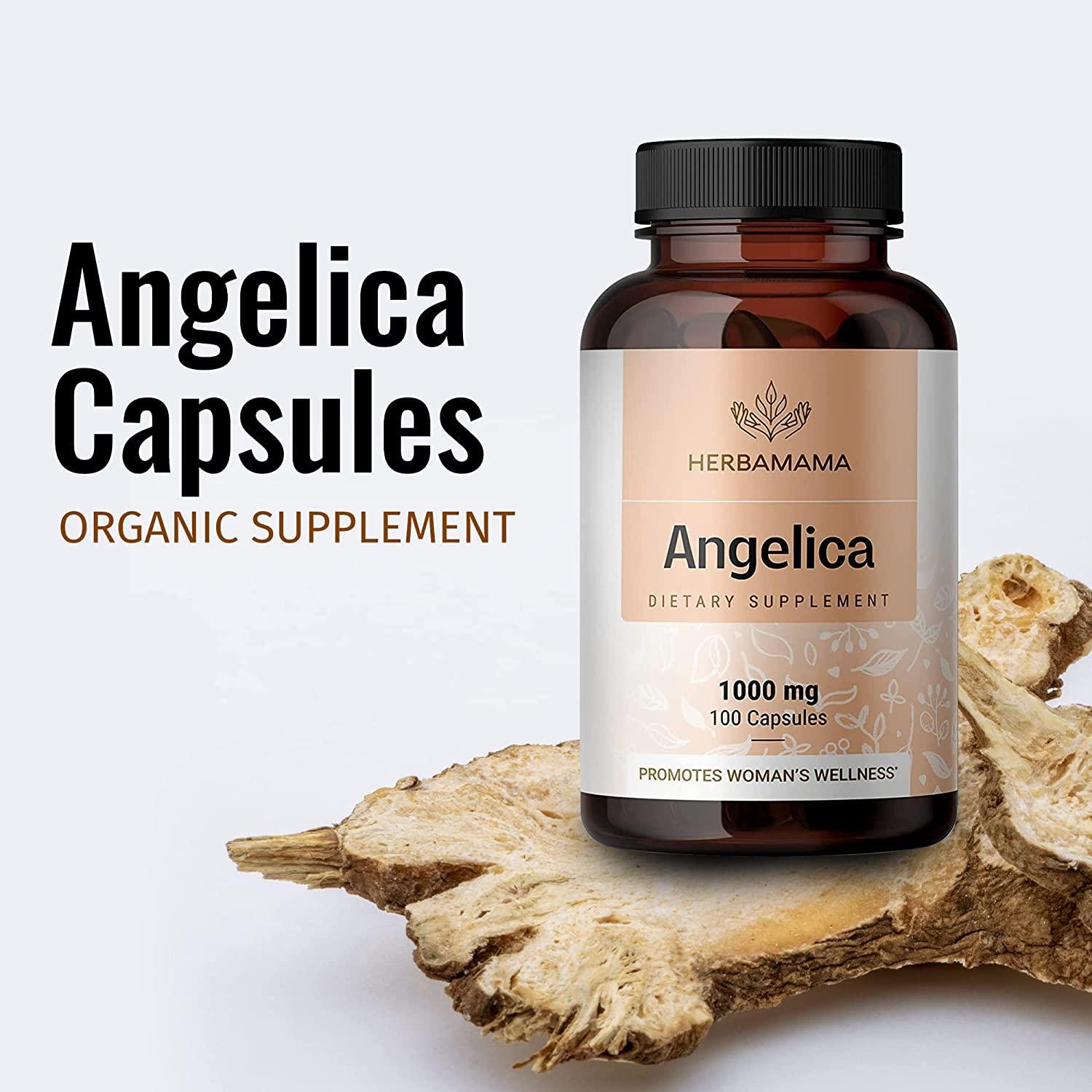 HERBAMAMA Angelica Capsules - Digestive Health, Heart & Blood ...