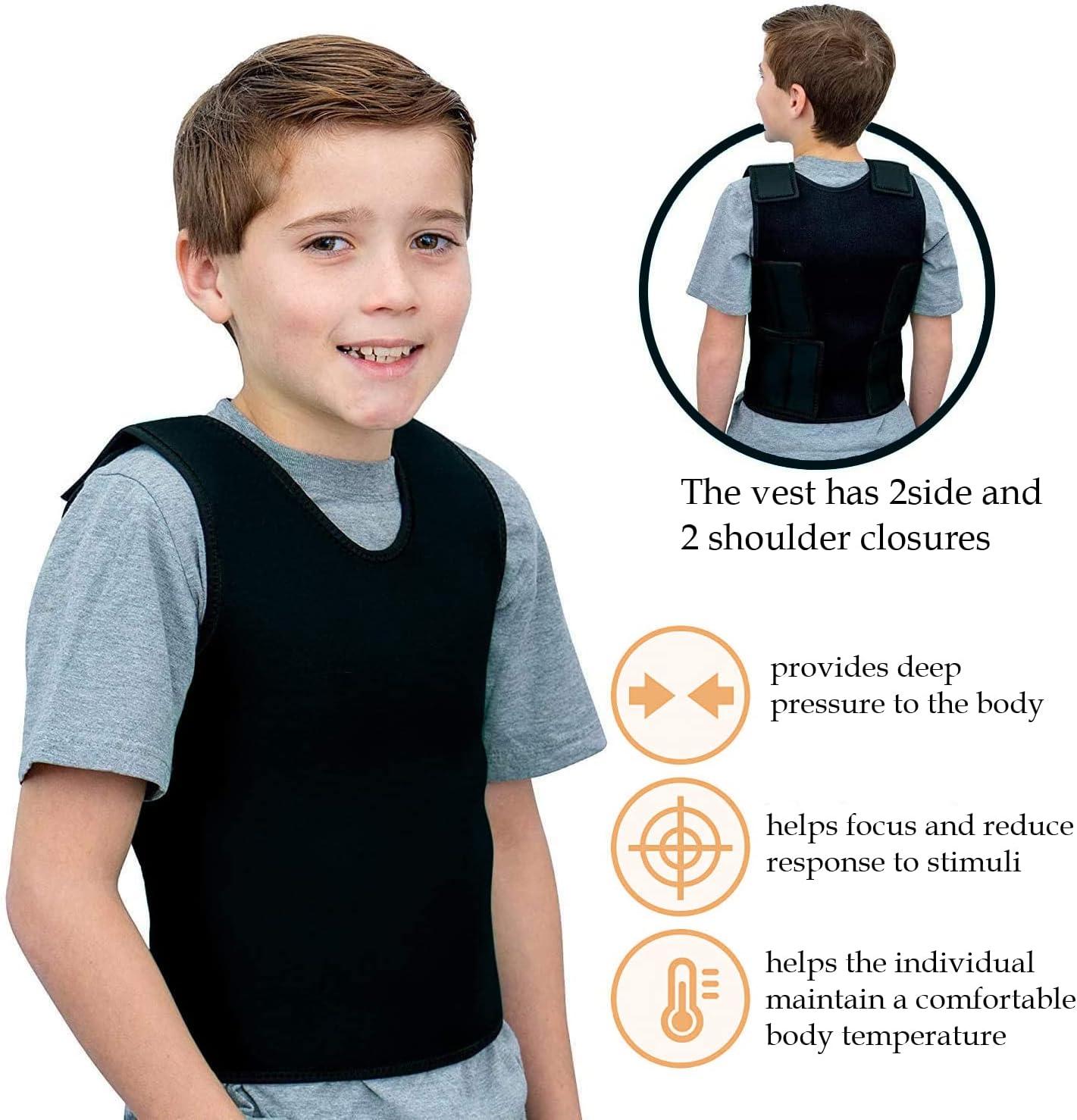 Sensory Compression Vest for Autism & Hyperactivity - Form-Fitting ...