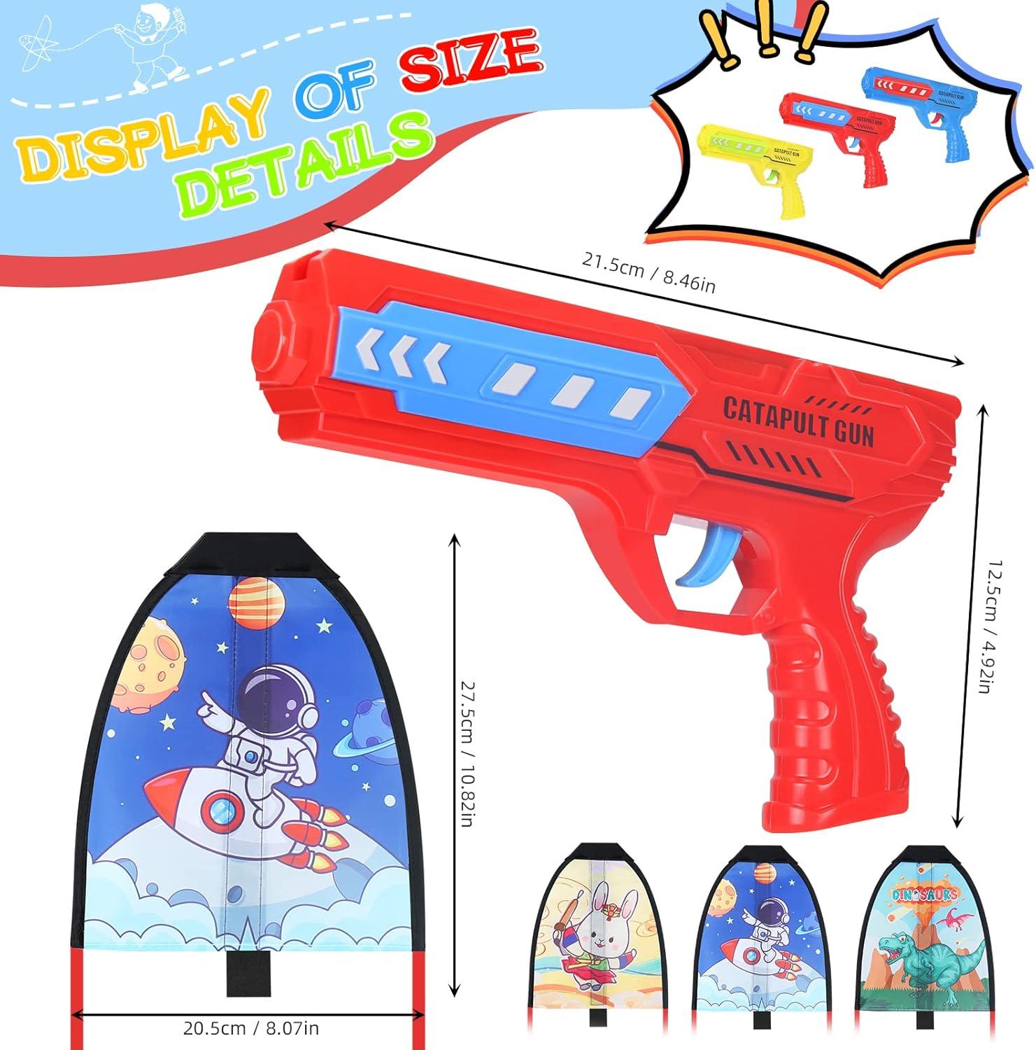 3-Piece Dragon & Aircraft Launcher Toy Set - Fun Glider Catapult Beach ...