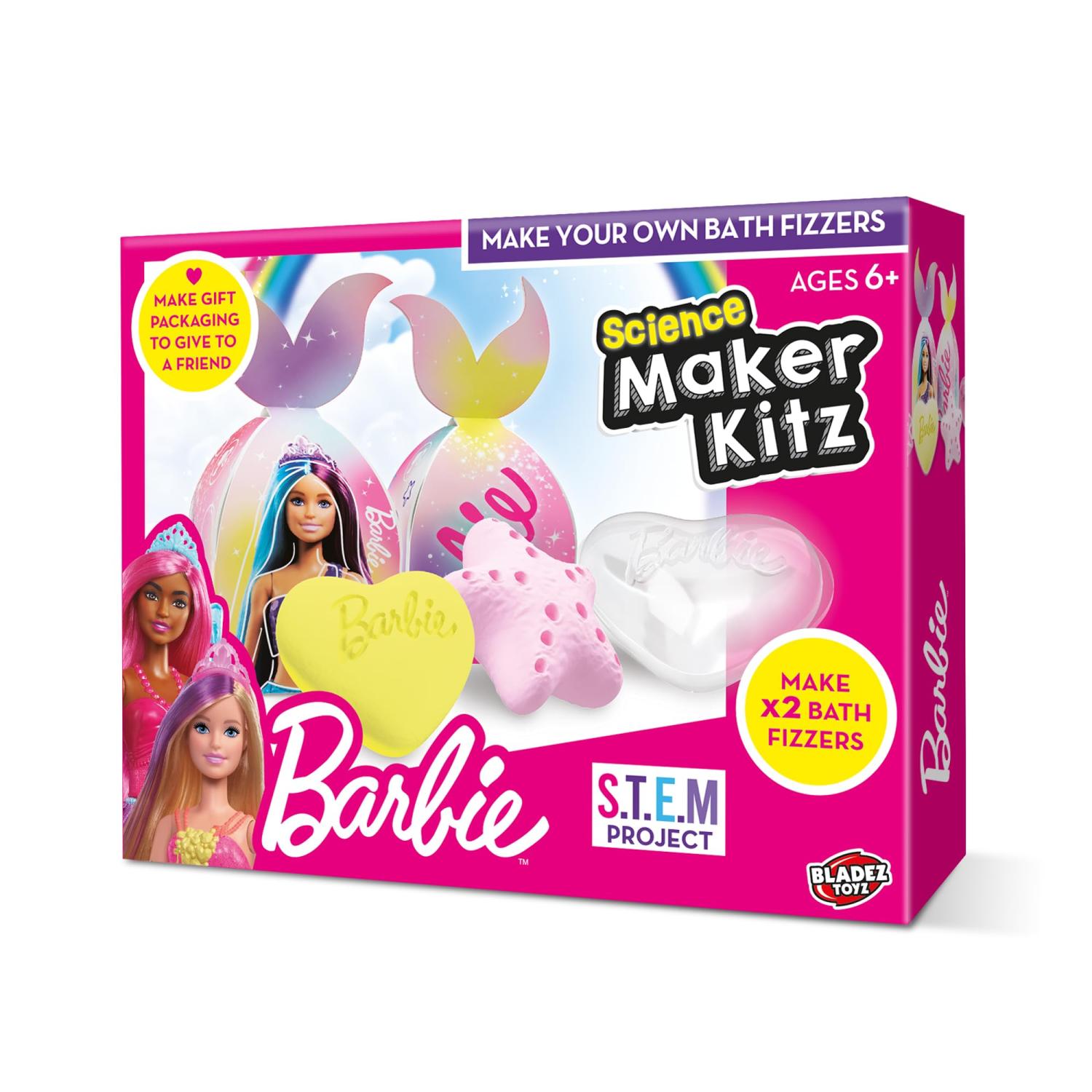 BLADEZ Barbie Bath Fizzers Make Your Own Pink/Yellow Fizzers - Starfish ...
