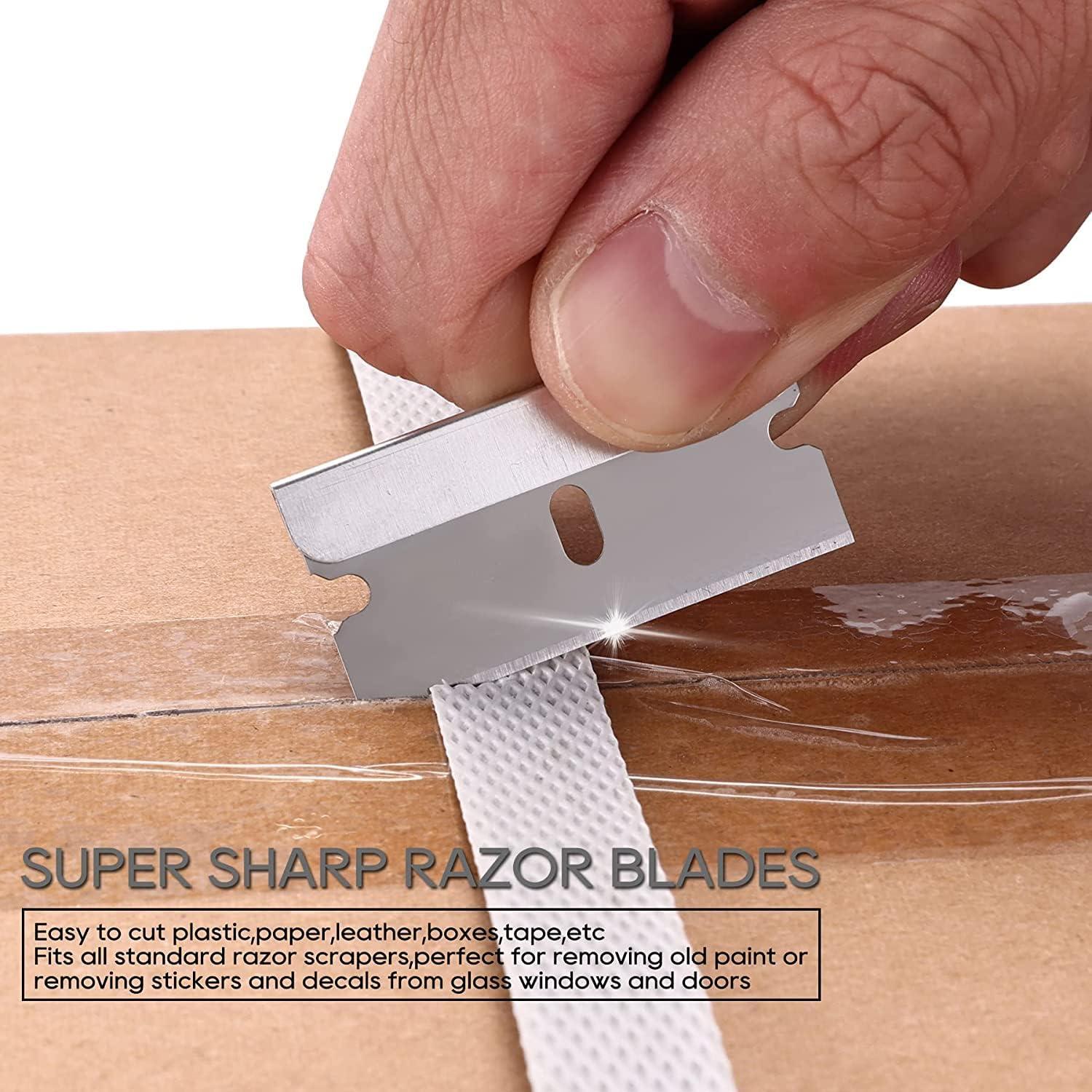 REXBETI 100PCS Single Edge Razor Blades Industrial Scraper Razor Blades ...