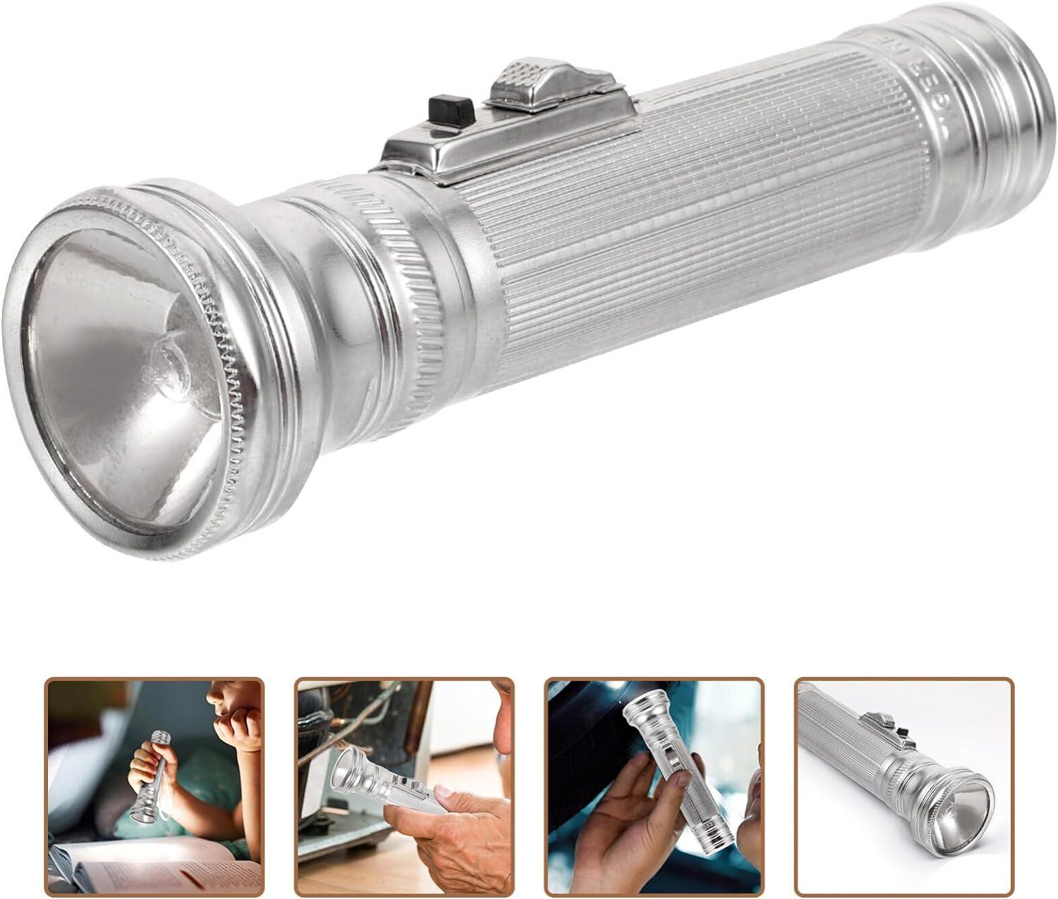 Housoutil Old-Fashioned Flashlight Small Flashlight LED 80s Big ...