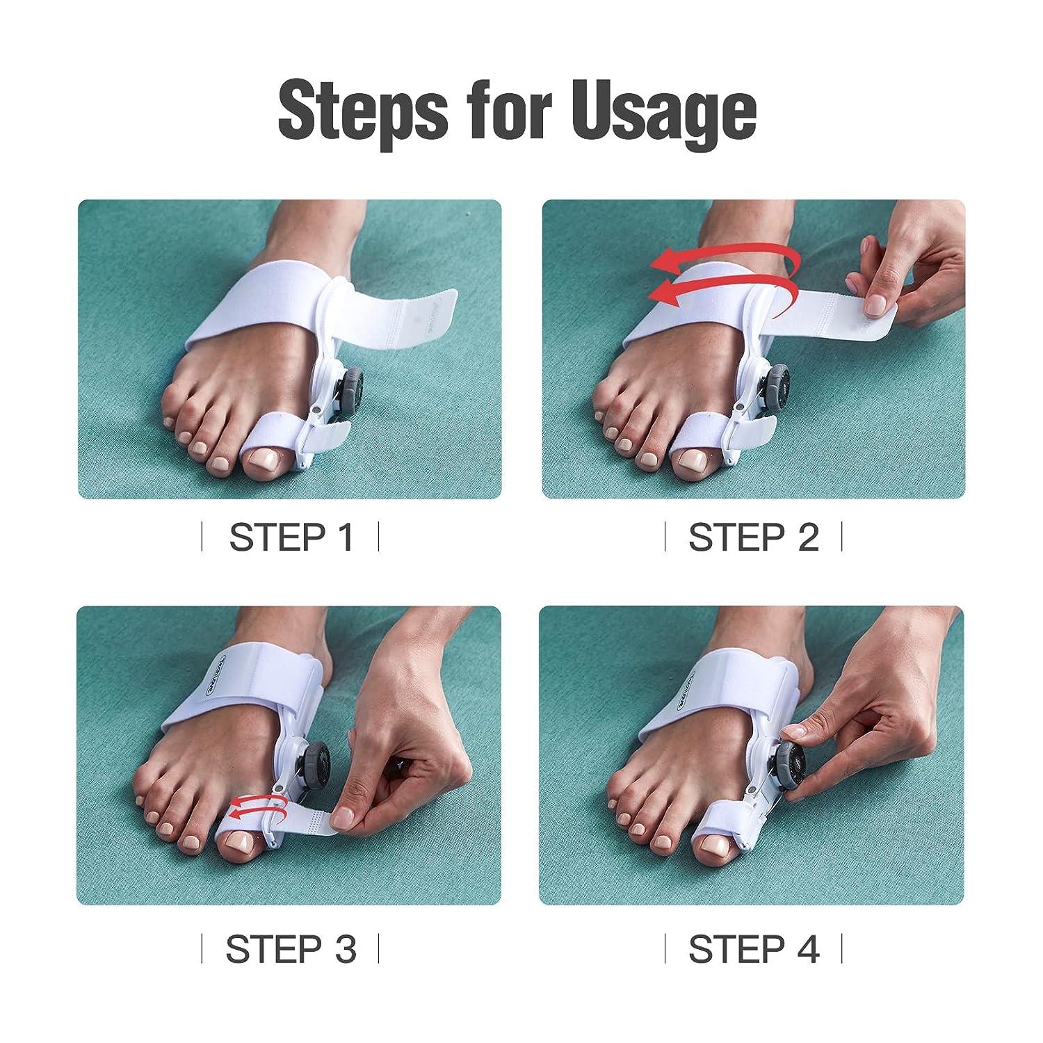 Tech Love Bunion Corrector - Adjustable Velcro Replacement Straps (2 ...