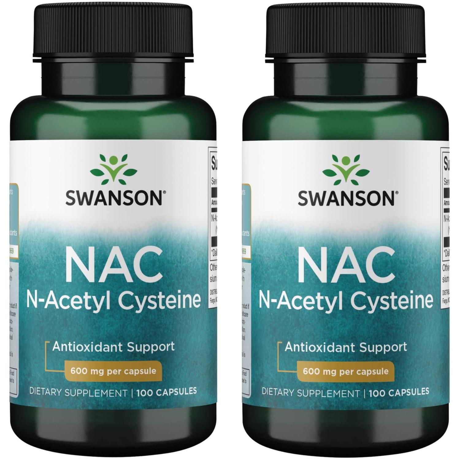 Swanson NAC N-Acetyl Cysteine 600mg Antioxidant Liver Support 100 ...