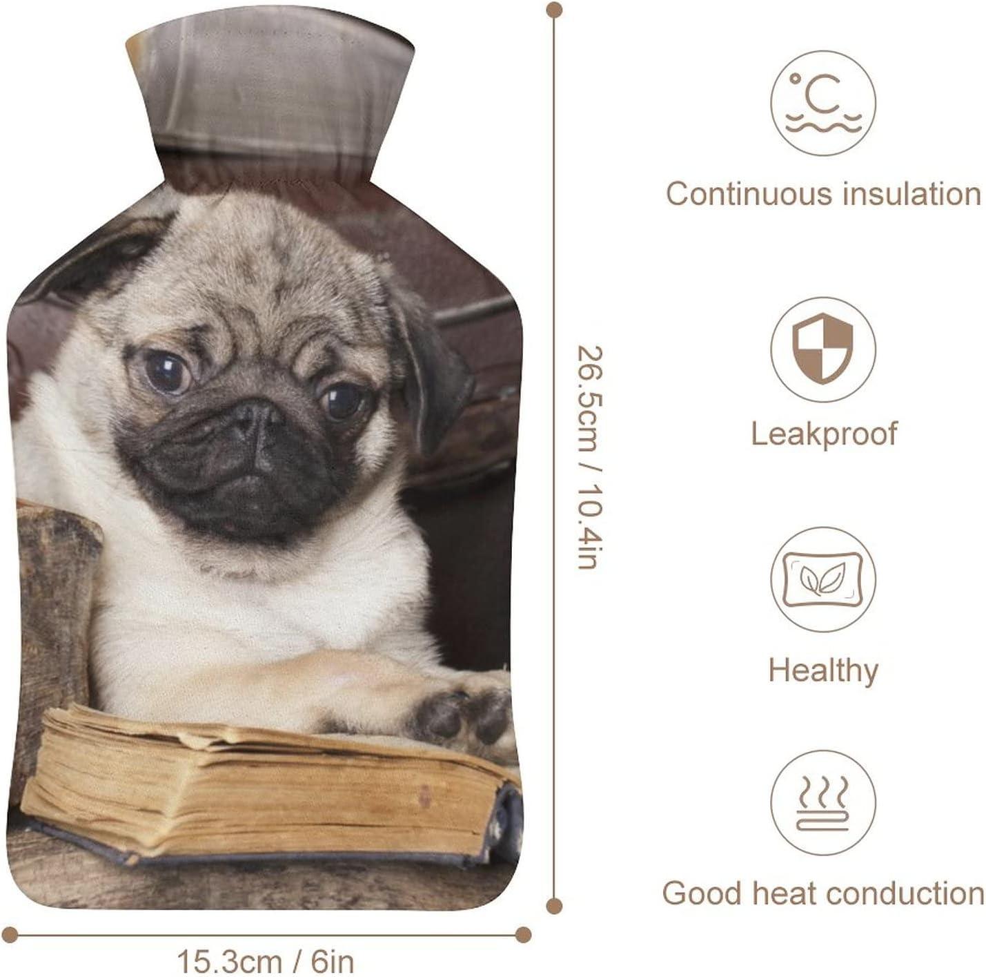 Shop Pug Hot Water Bottle with Plush Cover - Perfect Hand Warmer for ...