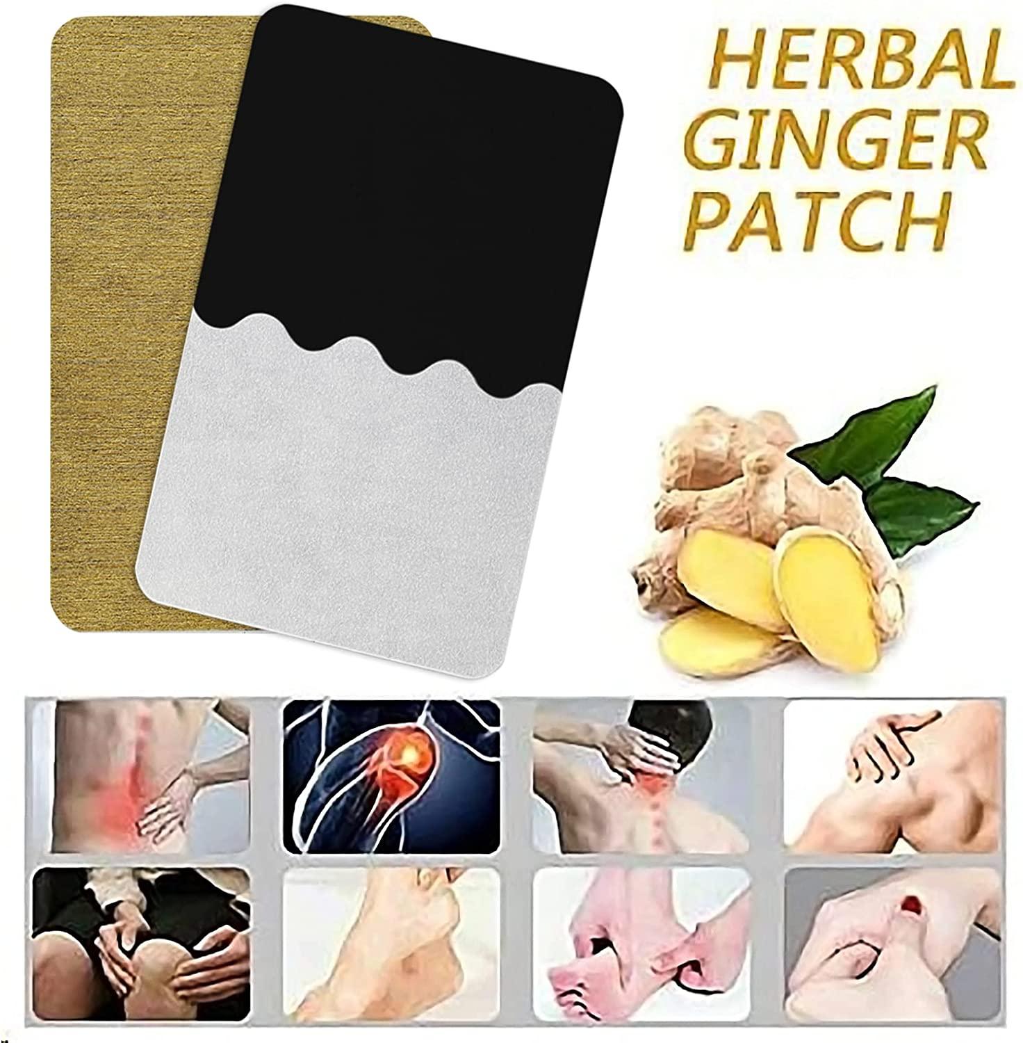 50 Pcs Herbal Ginger Patch for Blood Circulation, Pain Relief, Improved Sleep - Natural Solution ...