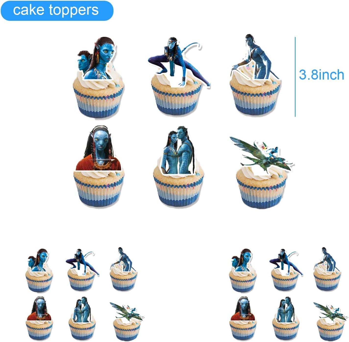 Denoar 25Pack Avatar Cake Toppers Cupcake Toppers Avatar Birthday Party ...