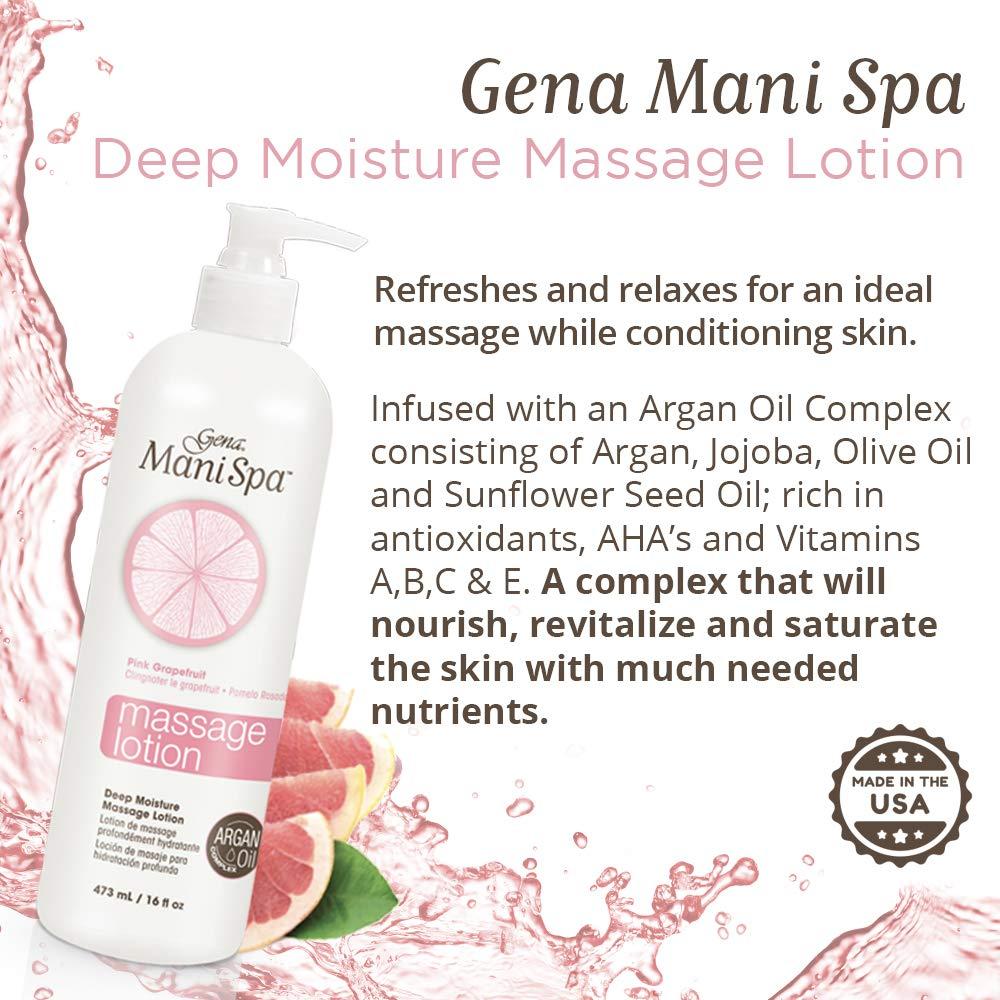 Gena Mani Spa Massage Lotion 16 oz - Deep Skin Moisturizing for Hands ...