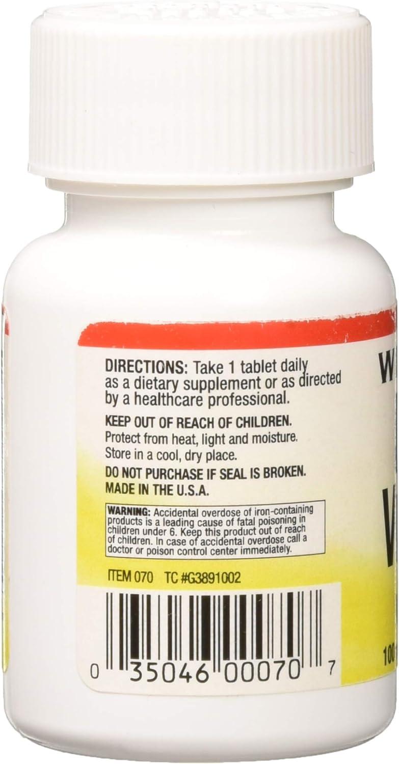 100ct Daily Multivitamin Tablets with Iron for Women - Essential ...