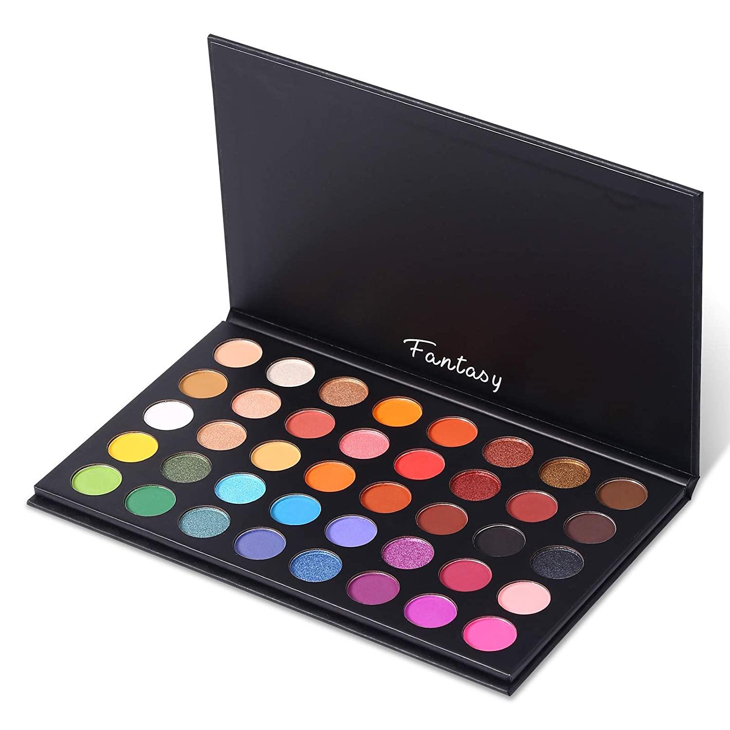 Pigmented Eye Makeup Palette - Long Lasting Matte, Shimmer, Metallic ...