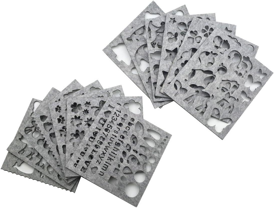 Hyamass 13pcs DIY Felt Template Needle Felting Mold Set - Multi Shape ...