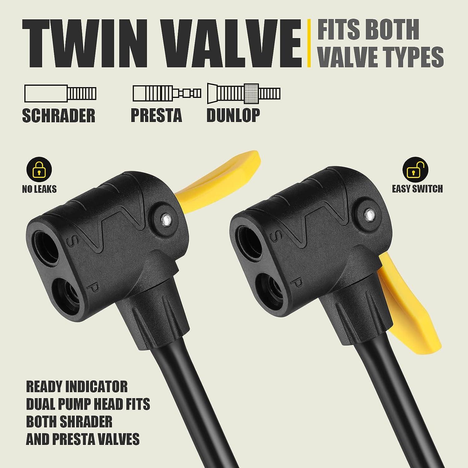 BEELORD Black Full Size Bicycle Pump - High Performance Cycling Pump ...